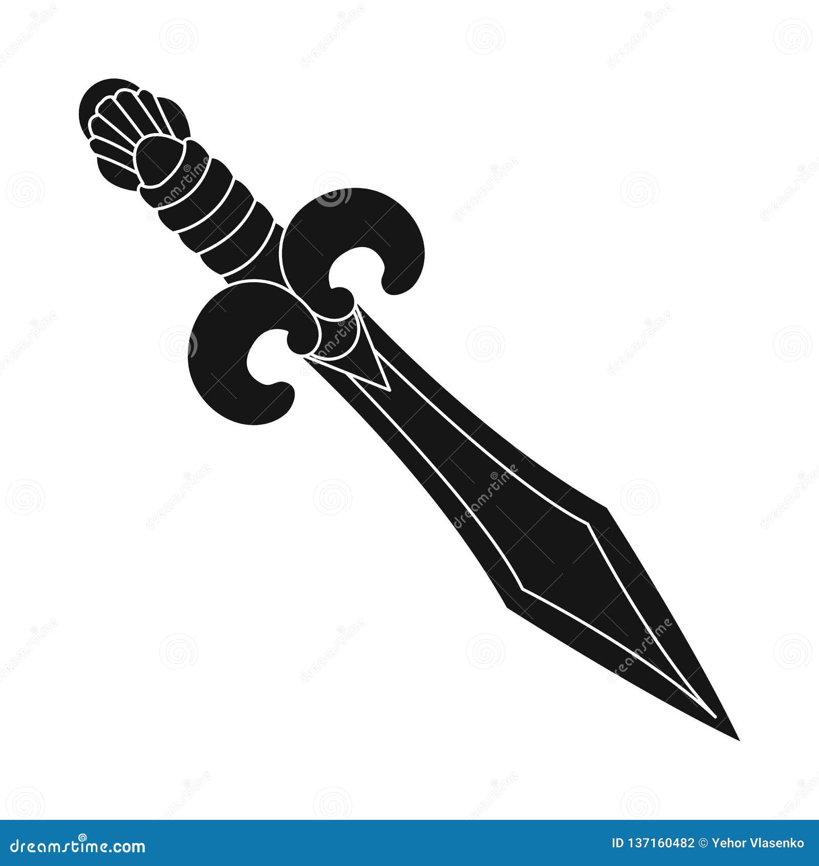 Vector Illustration of Sword and Dagger Icon. Set of Sword and Weapon ...