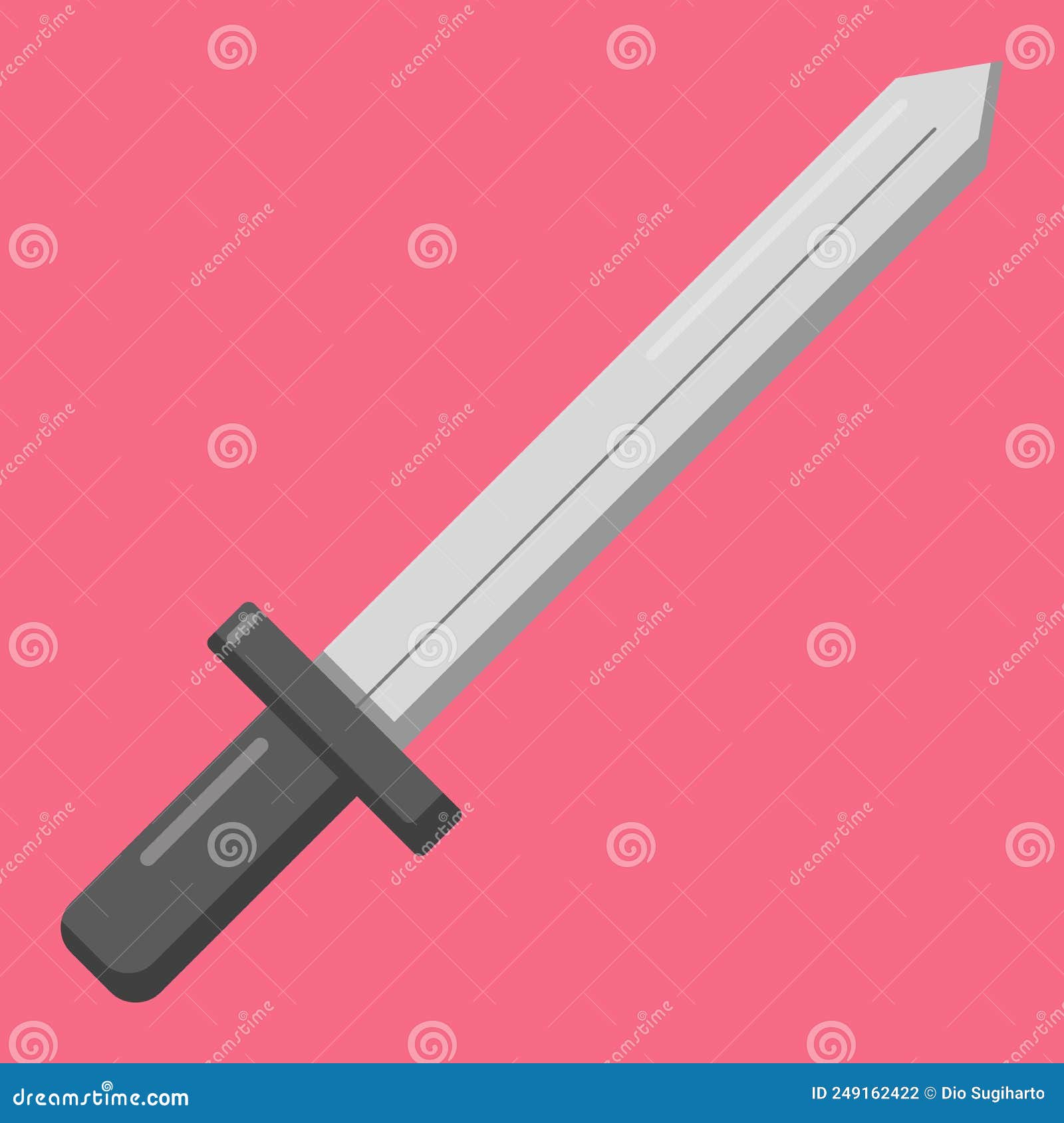Vector Illustration of Sword on White Background Stock Vector ...
