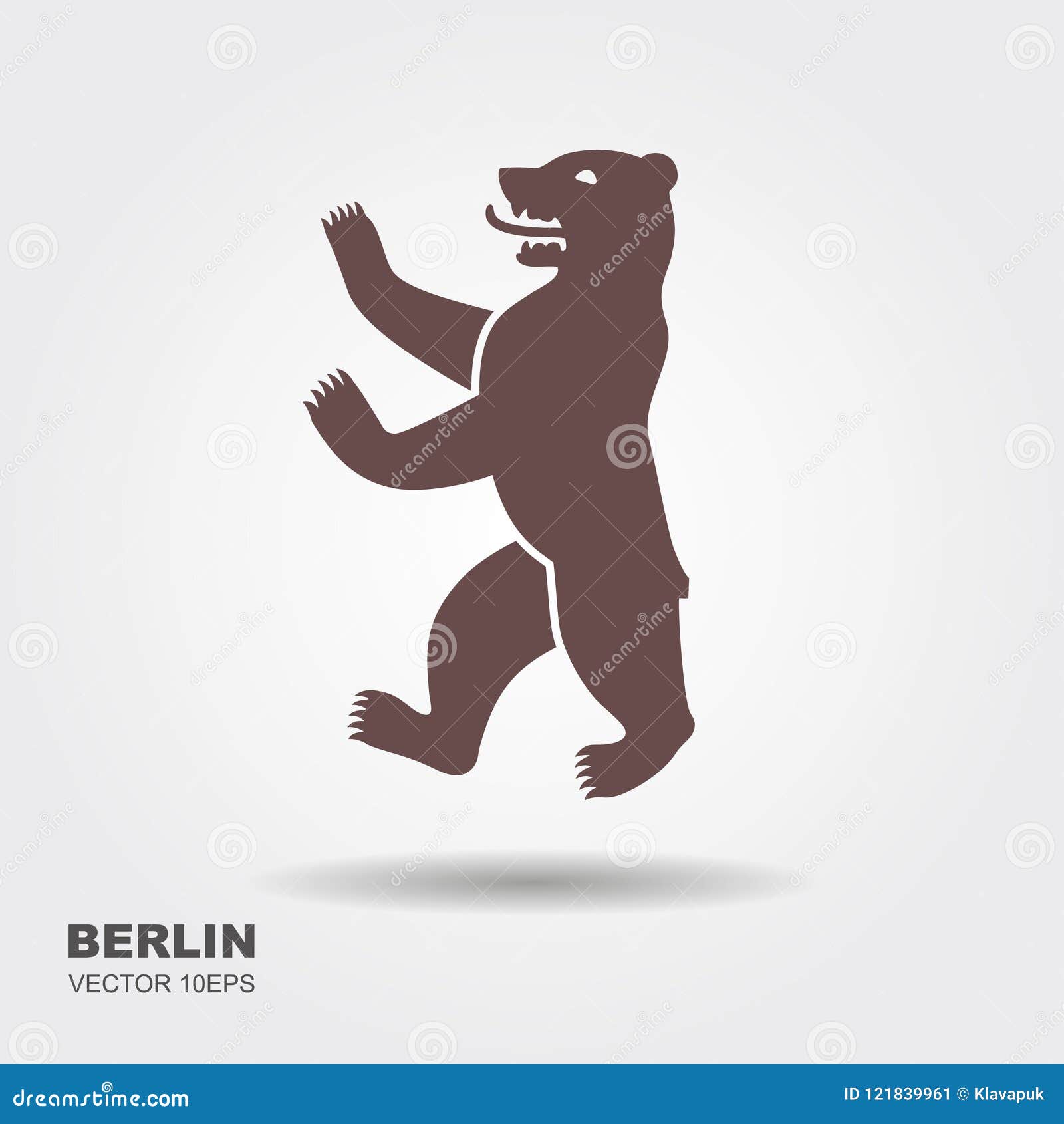 Vector Illustration Symbol of Berlin, Germany Bear Icon Stock Vector ...