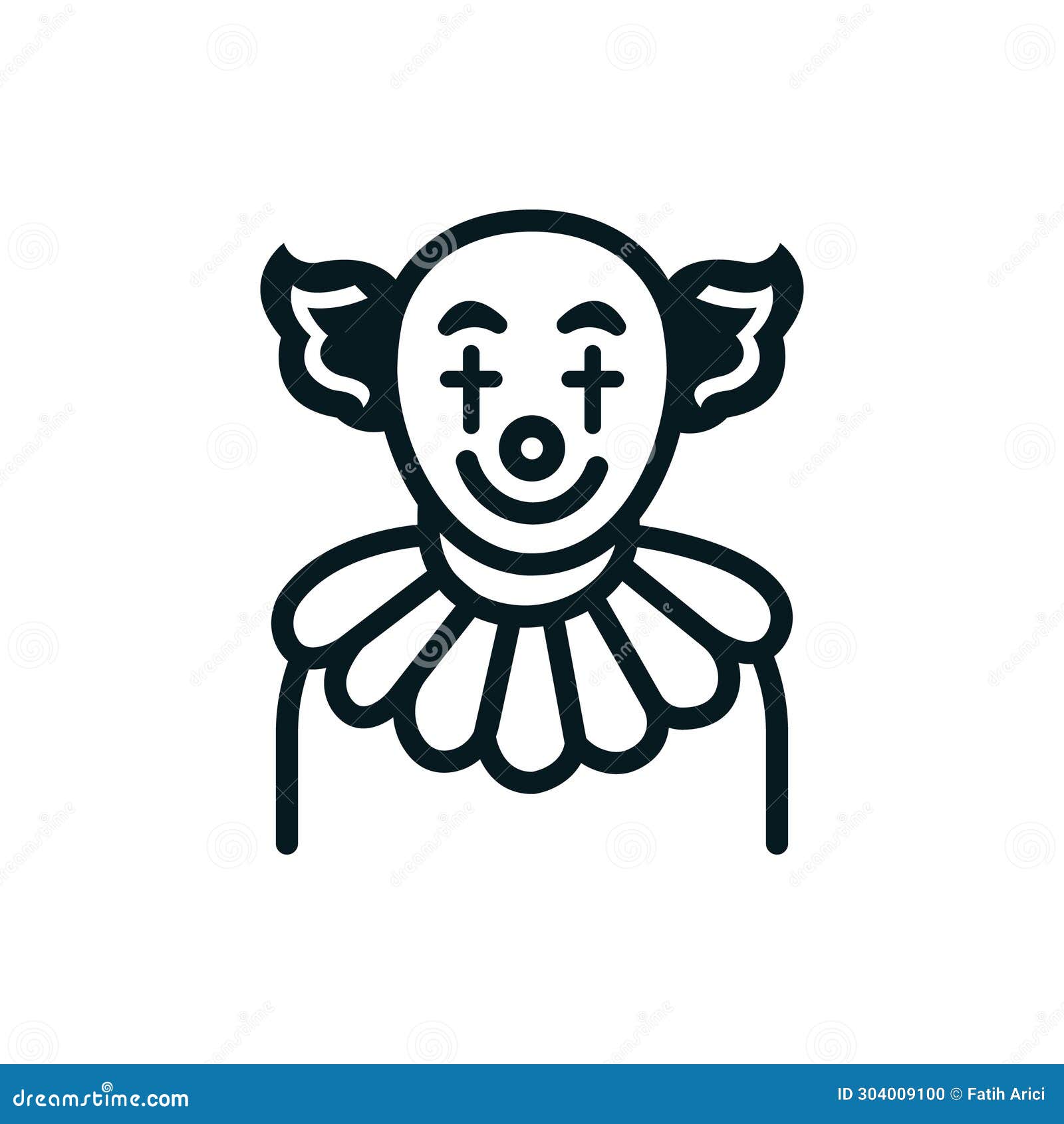 Clown Icon. Vector Illustration, Symbol Logo Design Style Stock Vector ...