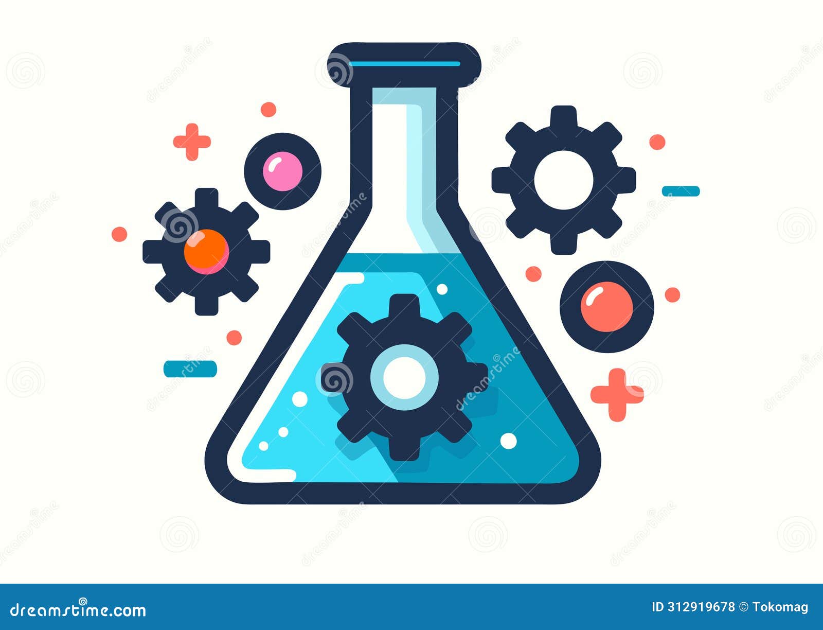 Vector Illustration Symbolizing Applied Science Stock Vector ...