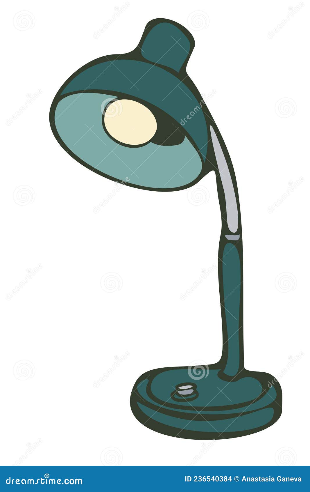 Vector Illustration of Table Lamp. Stock Vector - Illustration of label ...