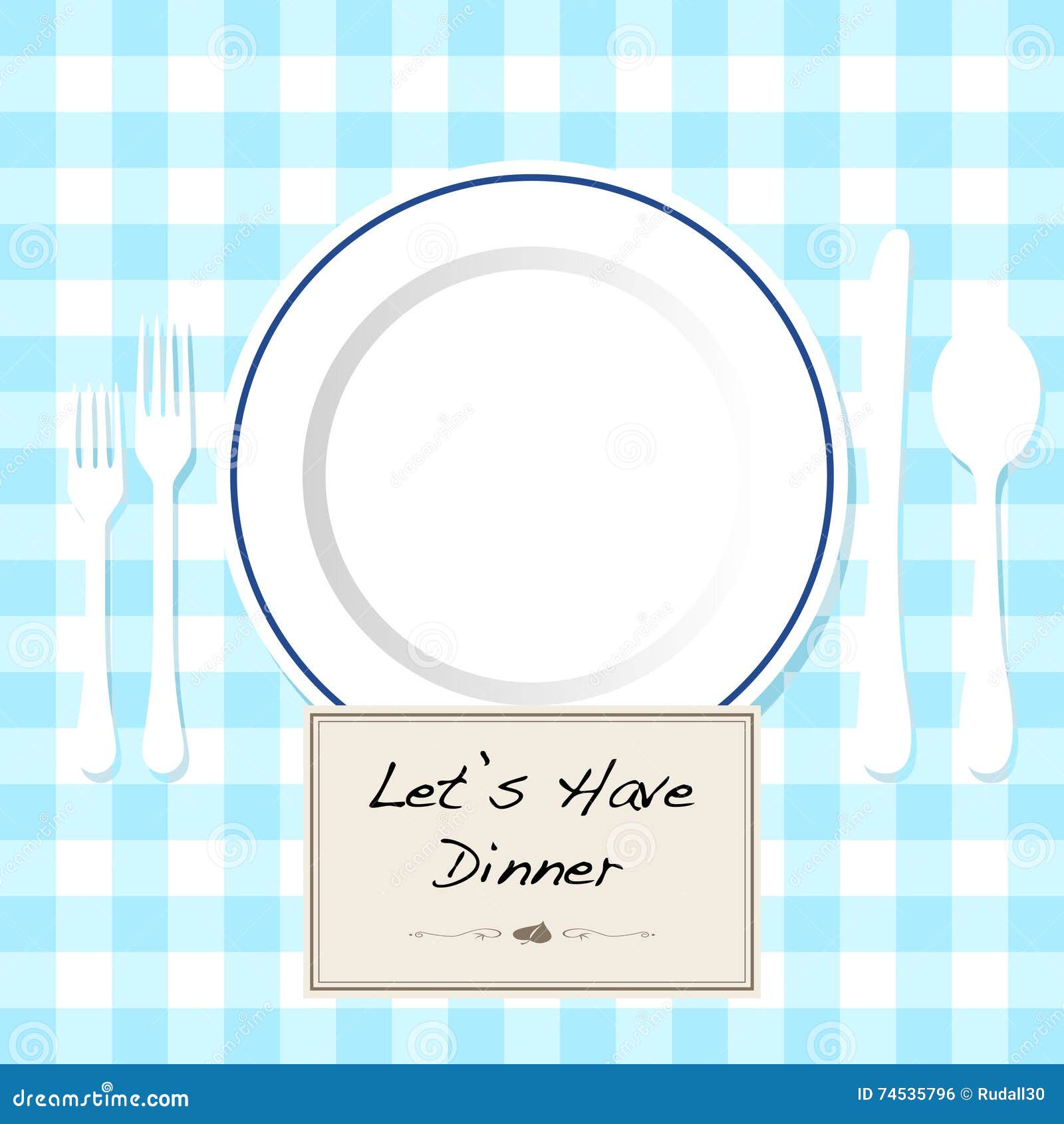 Vector Illustration of Table Set Stock Vector - Illustration of fork ...
