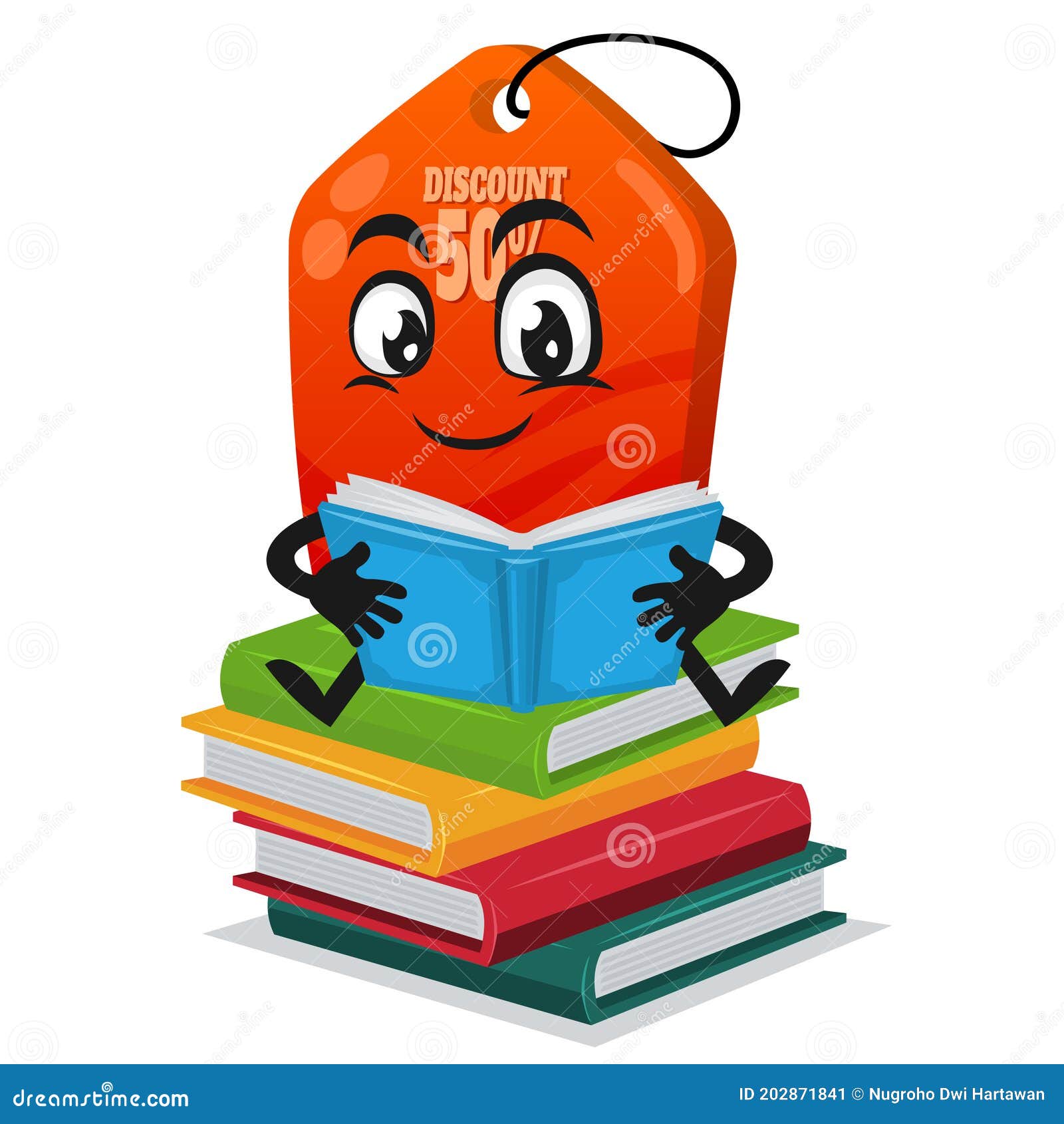 Vector Illustration of Tag Mascot or Character Stock Illustration ...