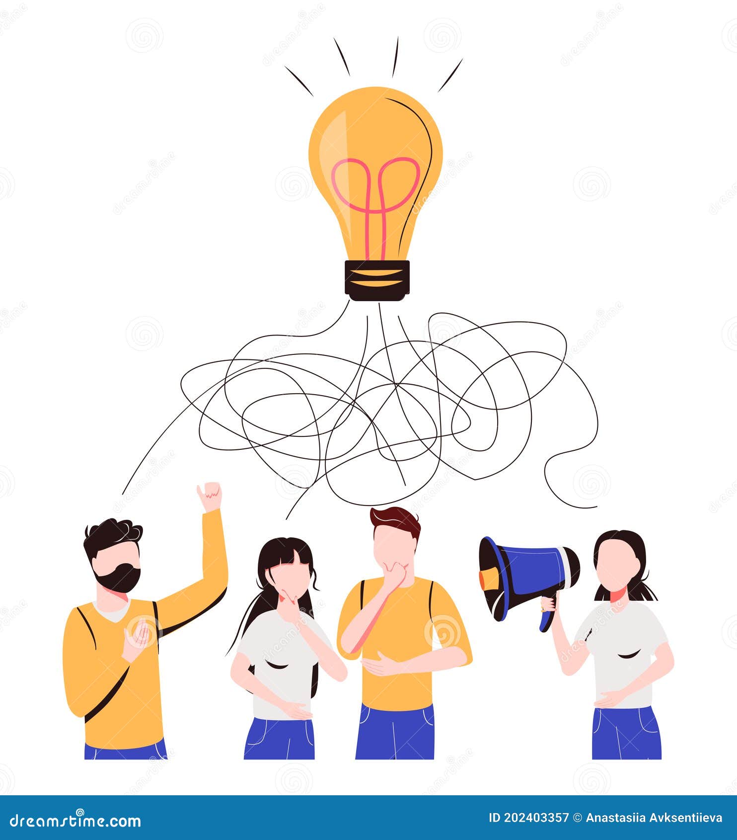 Vector Illustration, Tangled Tangle, Brainstorming, Beginning And End ...