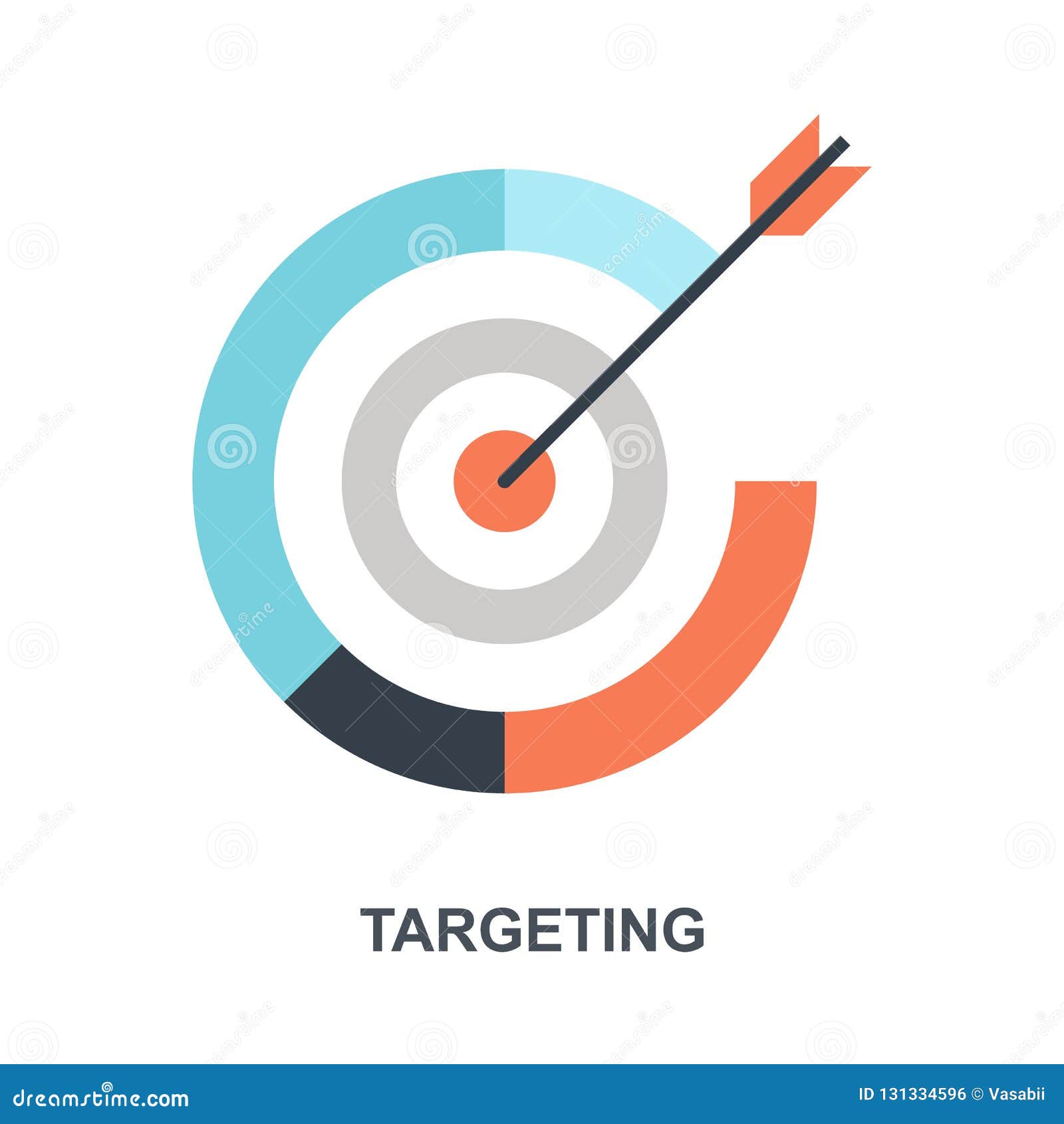 Targeting icon concept stock vector. Illustration of targeting - 131334596