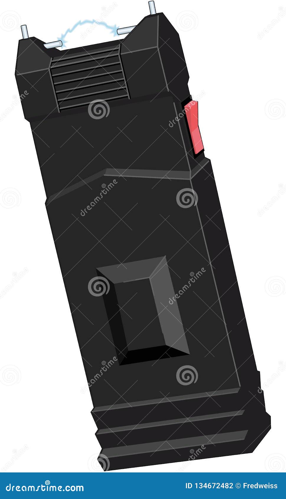 Stun Gun Vector Illustration Stock Vector - Illustration of equipment ...