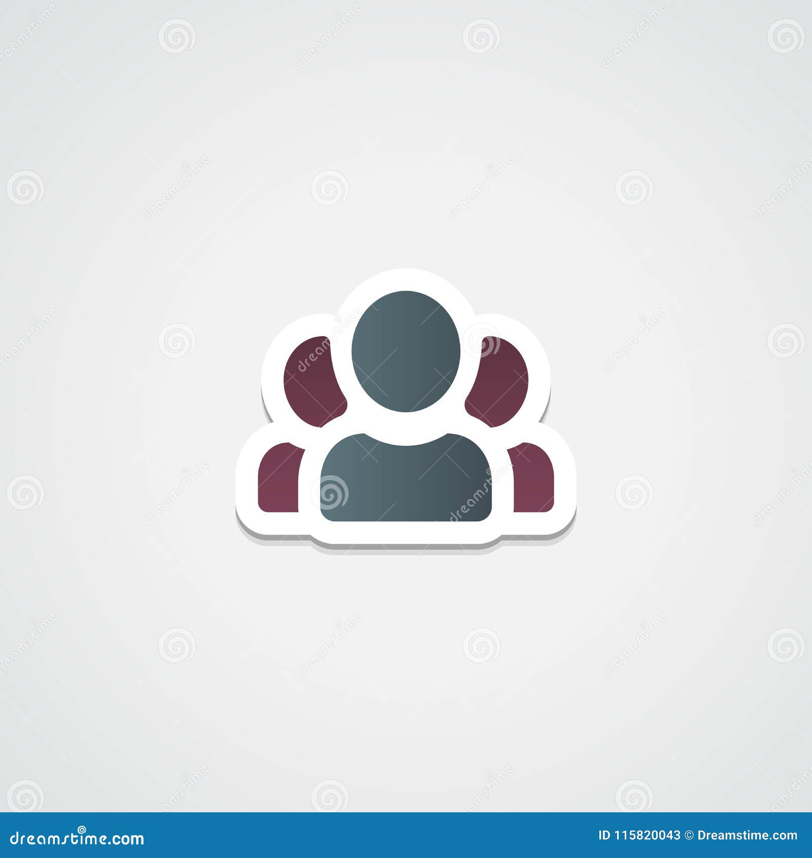 Team Sticker Icon stock illustration. Illustration of employee - 115820043