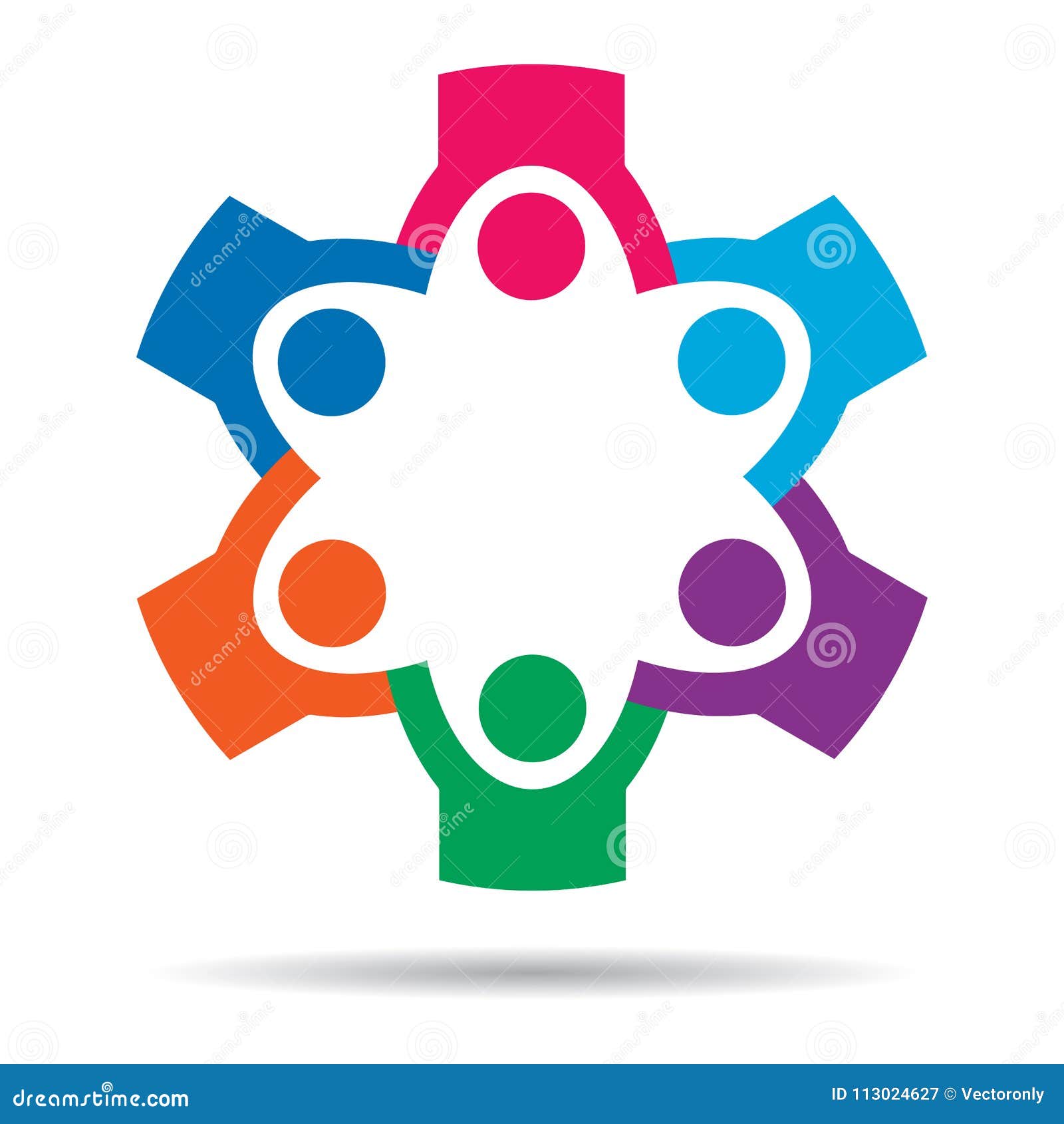 Team Work People Colorful Logo Stock Vector - Illustration of design ...