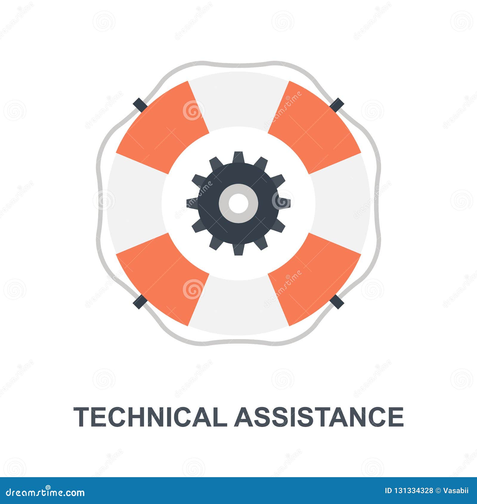 Technical Assistance Icon Concept Stock Vector - Illustration of ...