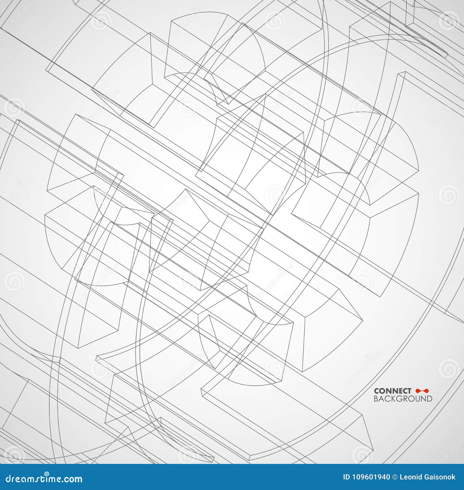 Vector Illustration with Technical Drawing Wheel Stock Vector ...