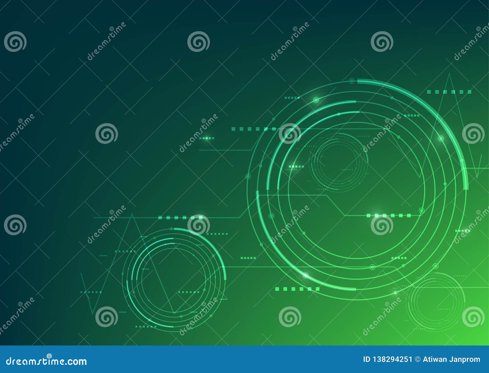 Vector Illustration Technology Green Color Background. Stock Vector ...