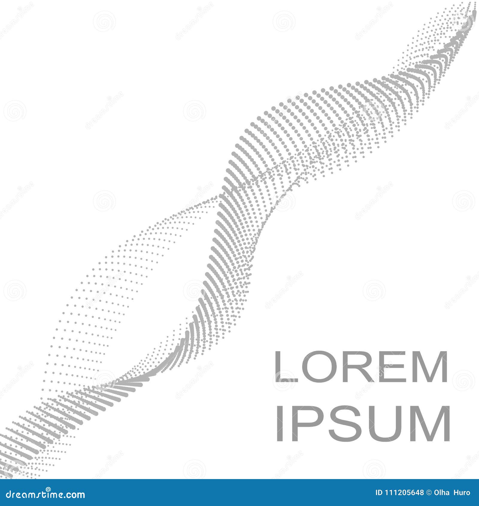 Vector Illustration Abstract Dots Wave Effect Background on White ...