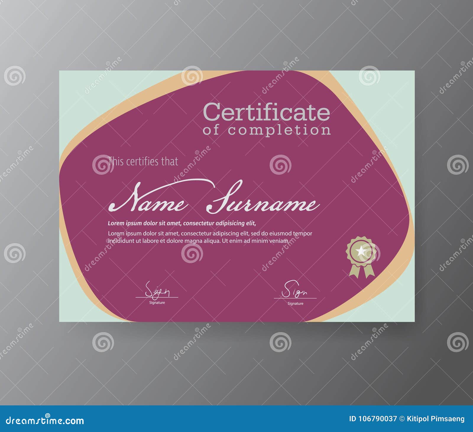 Vector Template for Certificate,modern Diploma Stock Vector ...