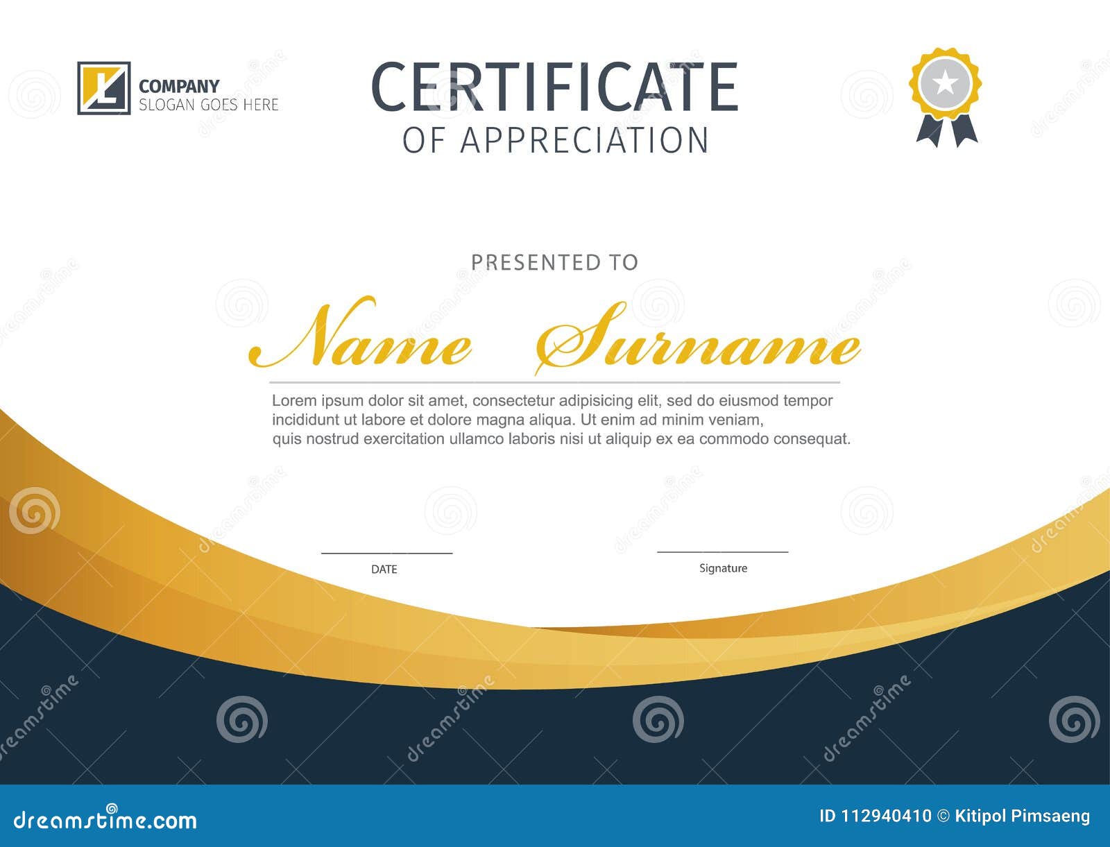 Vector Template for Certificate,modern Diploma Stock Vector ...