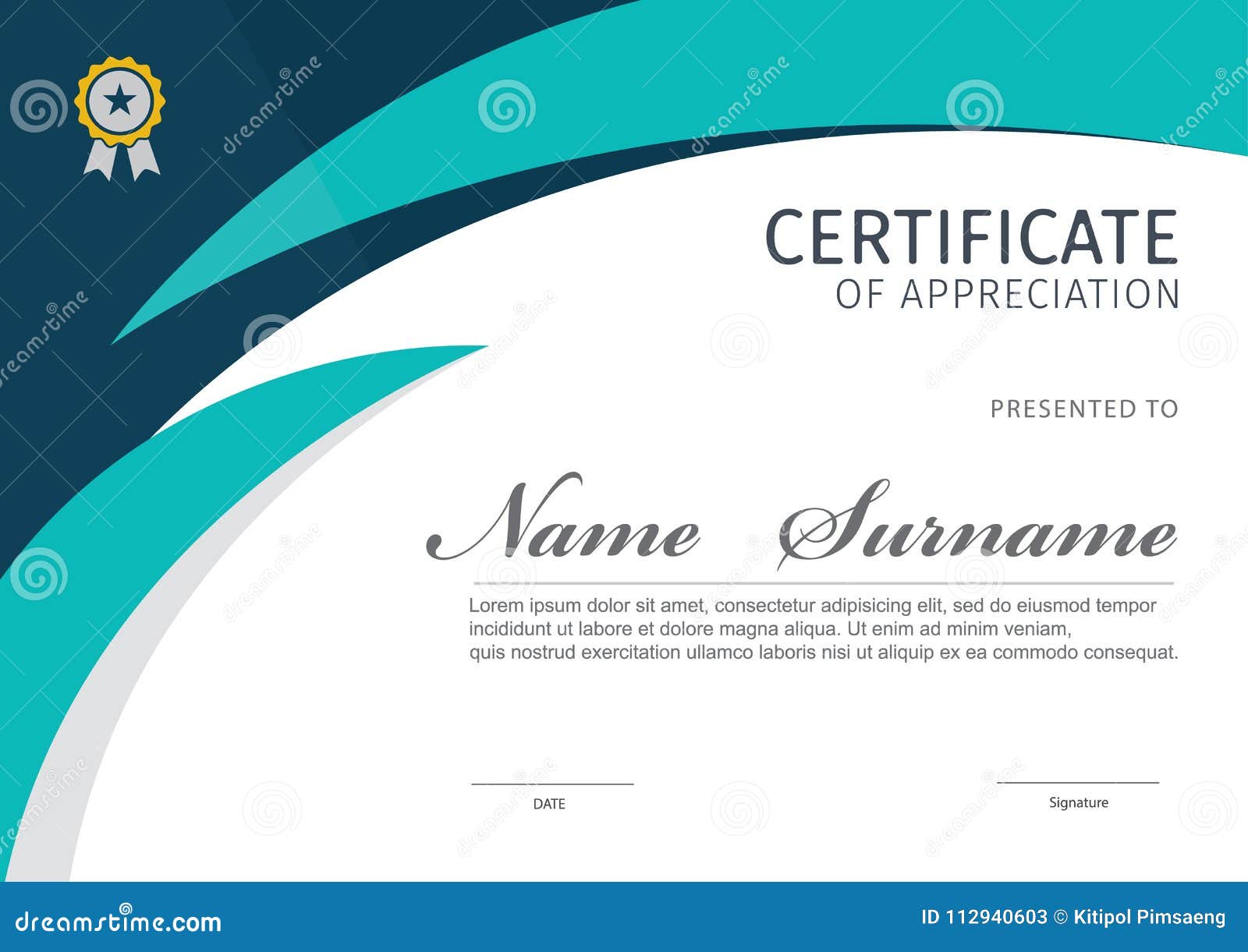 Vector Template for Certificate,modern Diploma Stock Vector ...