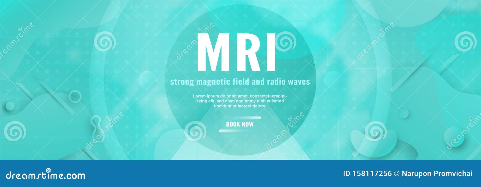Vector Illustration Template Design for MRI Cover Page. Modern Abstract ...