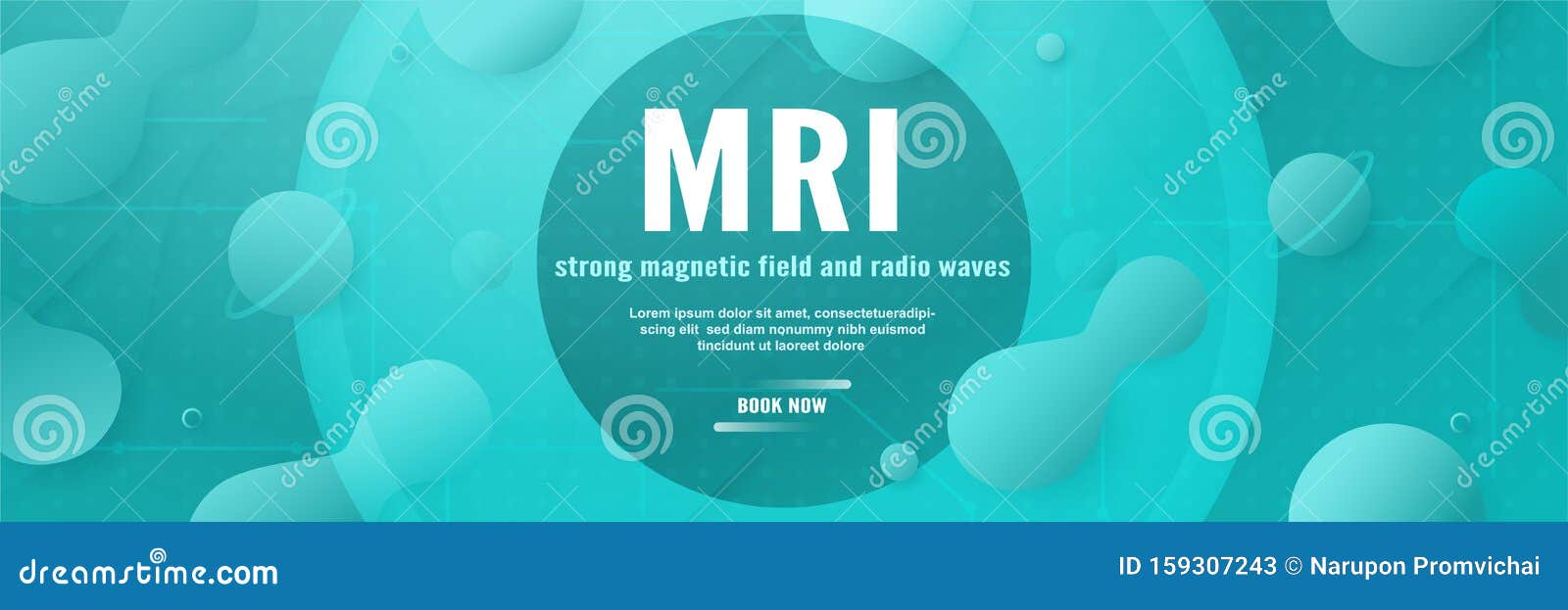 Vector Illustration Template Design for MRI Cover Page. Modern Abstract ...