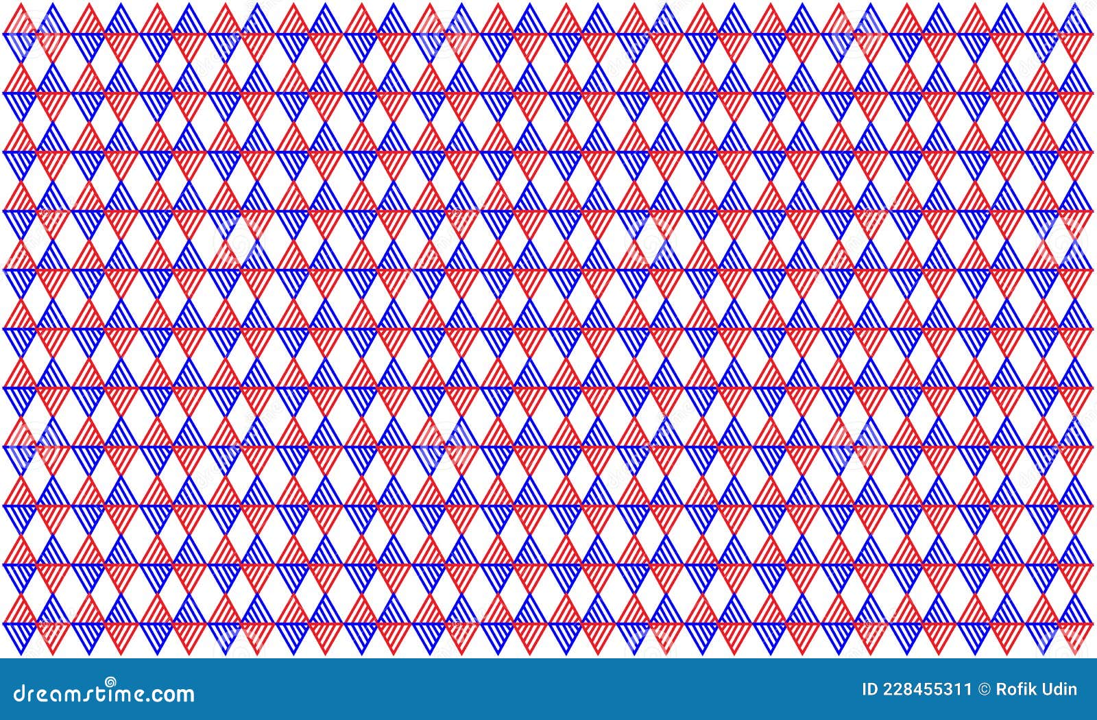 Seamless Pattern Combining Four Blue and Orange Triangle Strokes Stock ...
