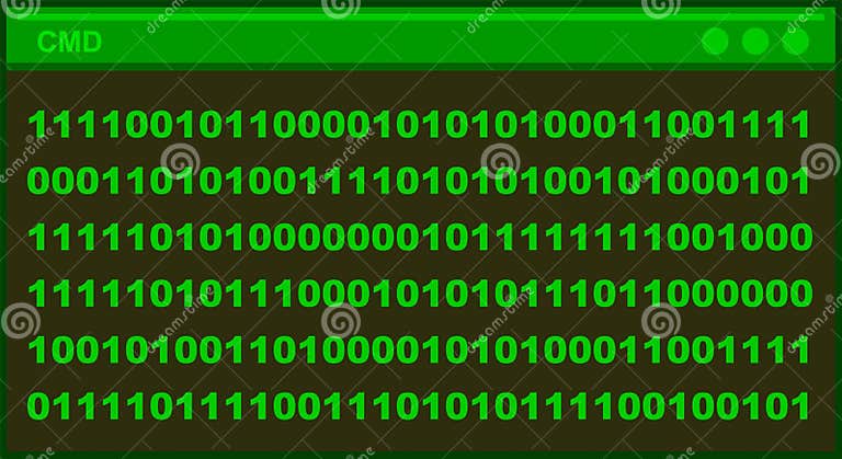 Vector Illustration Terminal Cmd Binary Code Stock Vector - Illustration of cyber, coding: 303198911