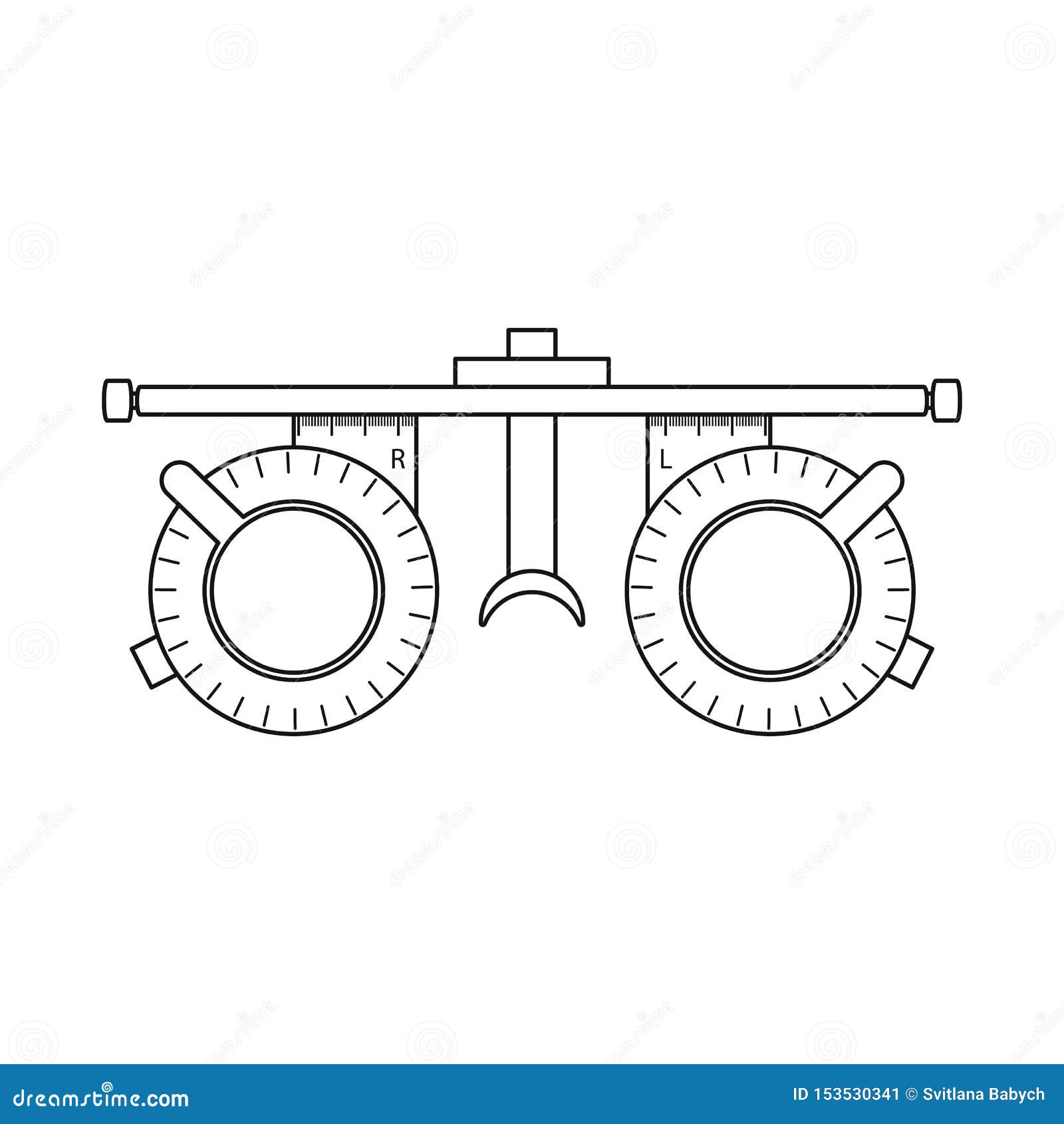 Vector Design of Test and Frame Symbol. Set of Test and Optometric ...