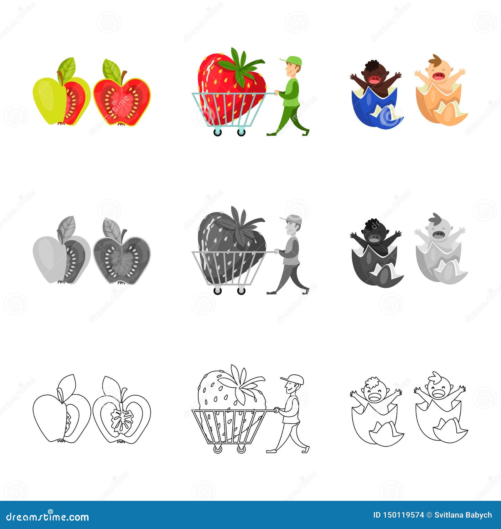 Vector Illustration of Test and Synthetic Logo. Collection of Test and ...