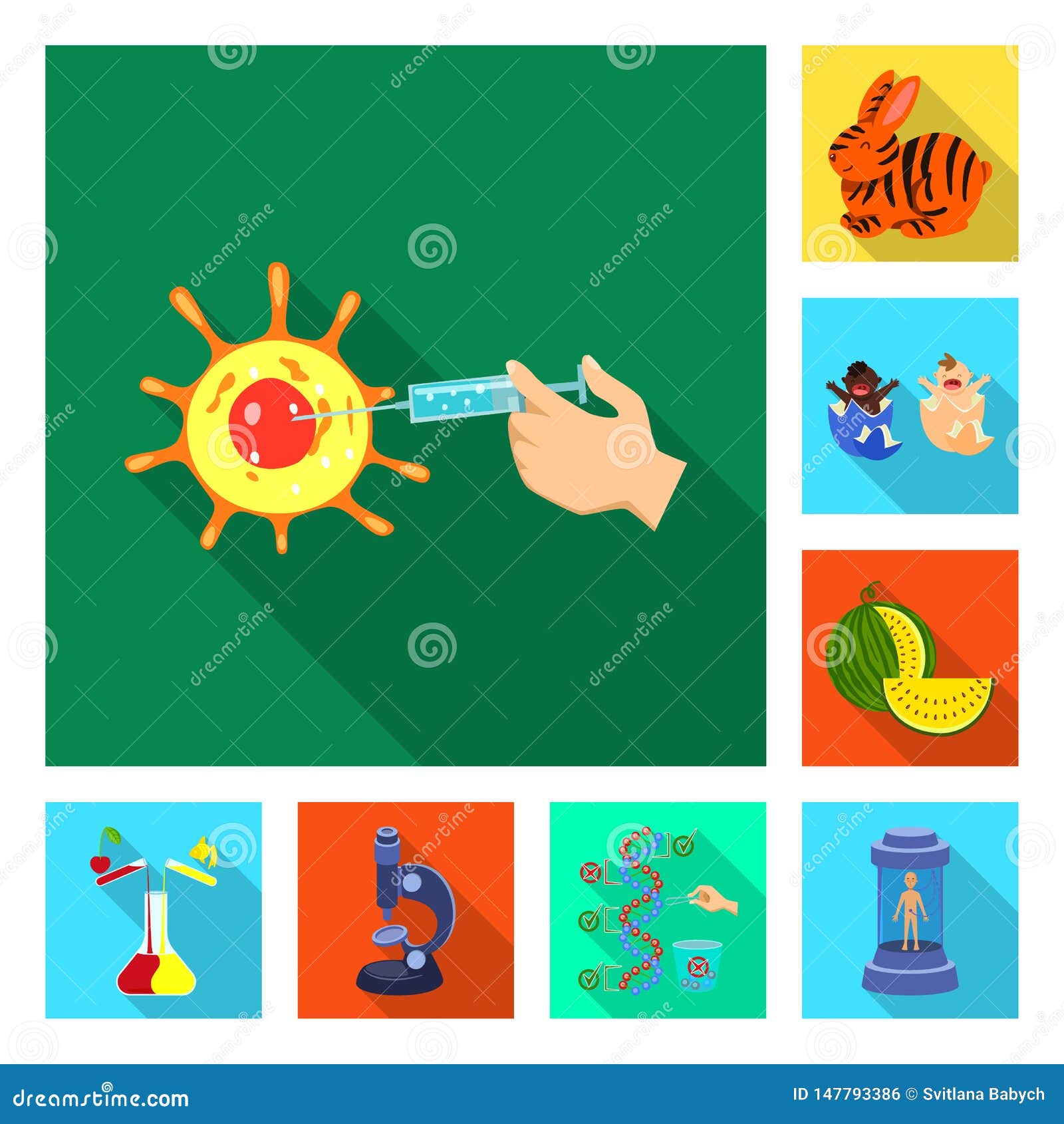 Vector Design of Test and Synthetic Symbol. Collection of Test and ...