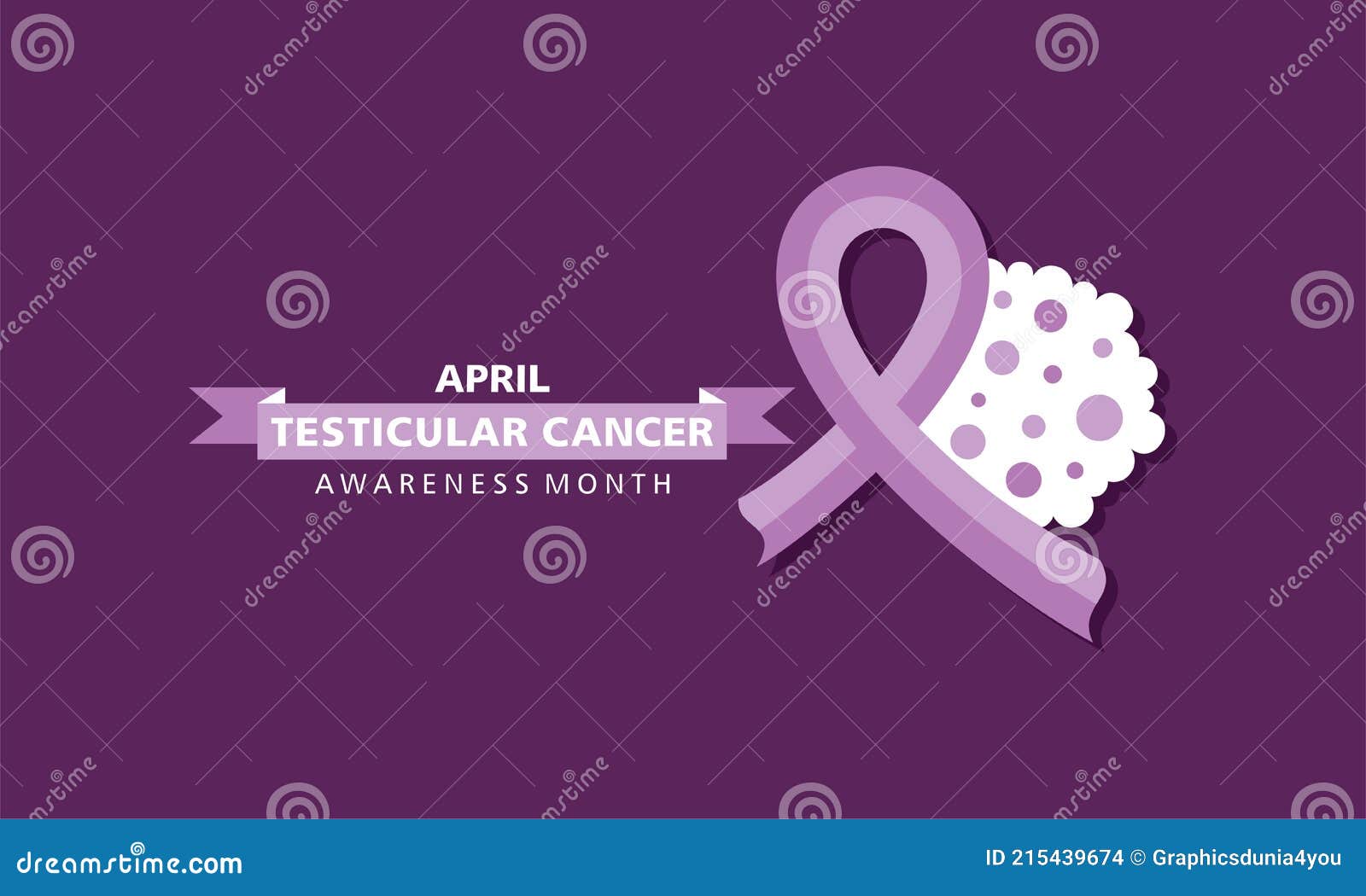 Testicular Cancer Awareness Month Observed In April Every Year Stock