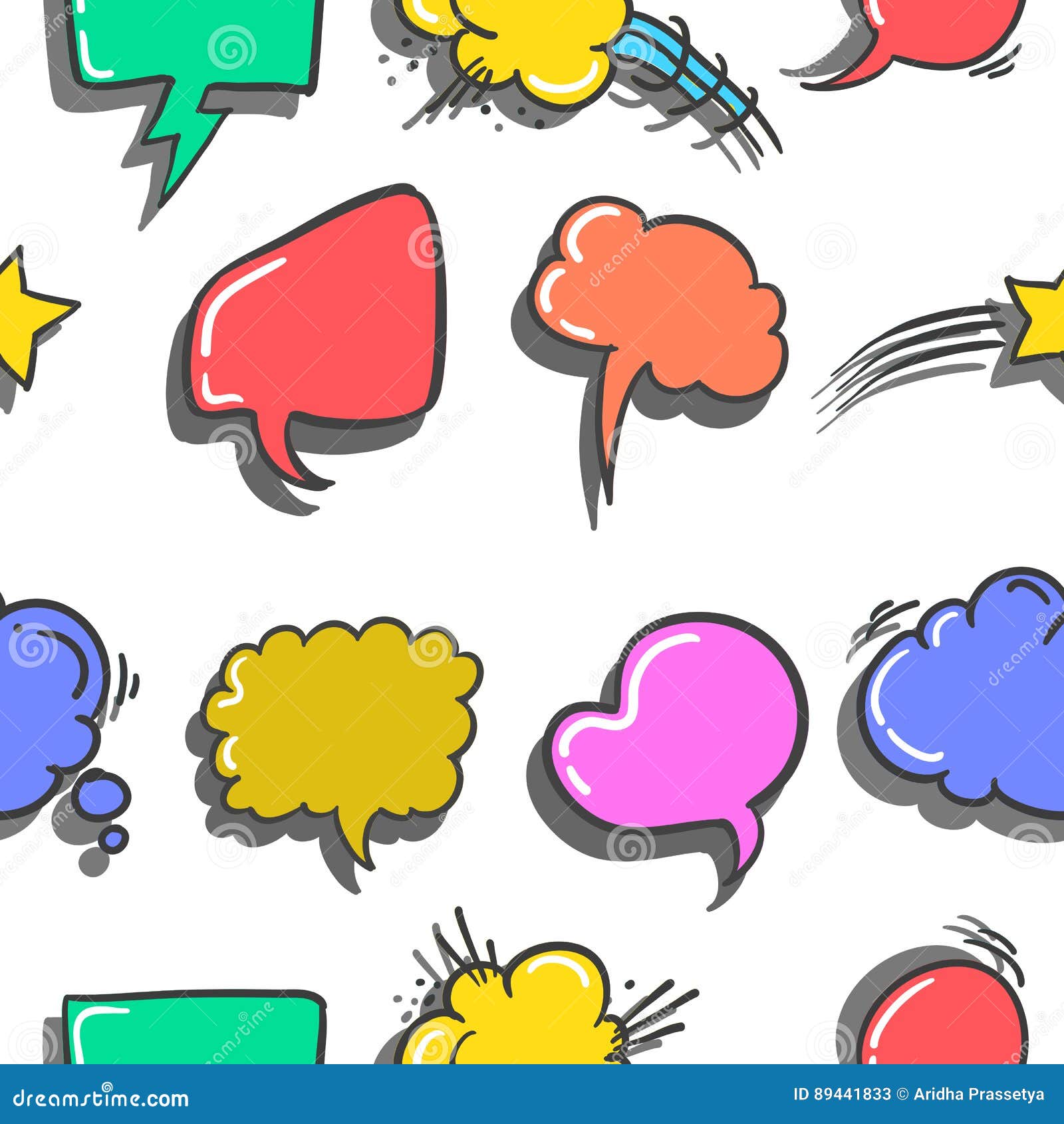 Vector Illustration of Text Balloon Style Stock Vector - Illustration ...