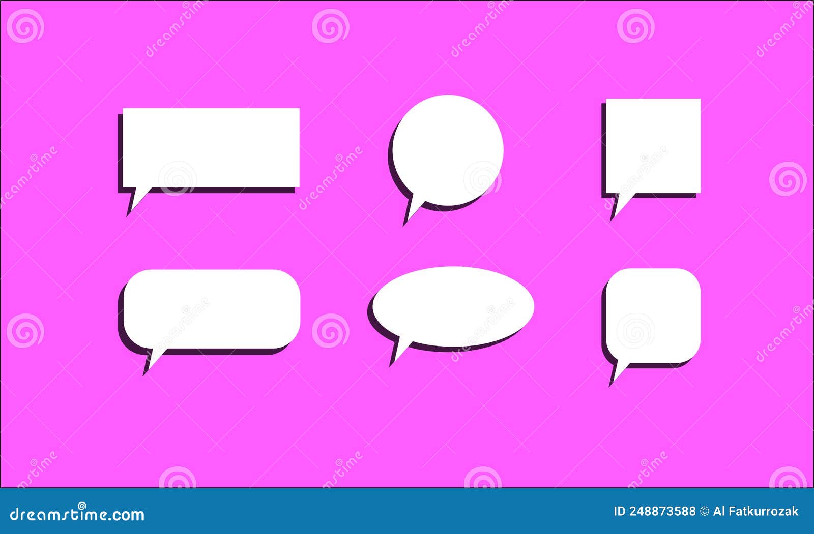 Vector Illustration of Text Bubbles Stock Vector - Illustration of ...