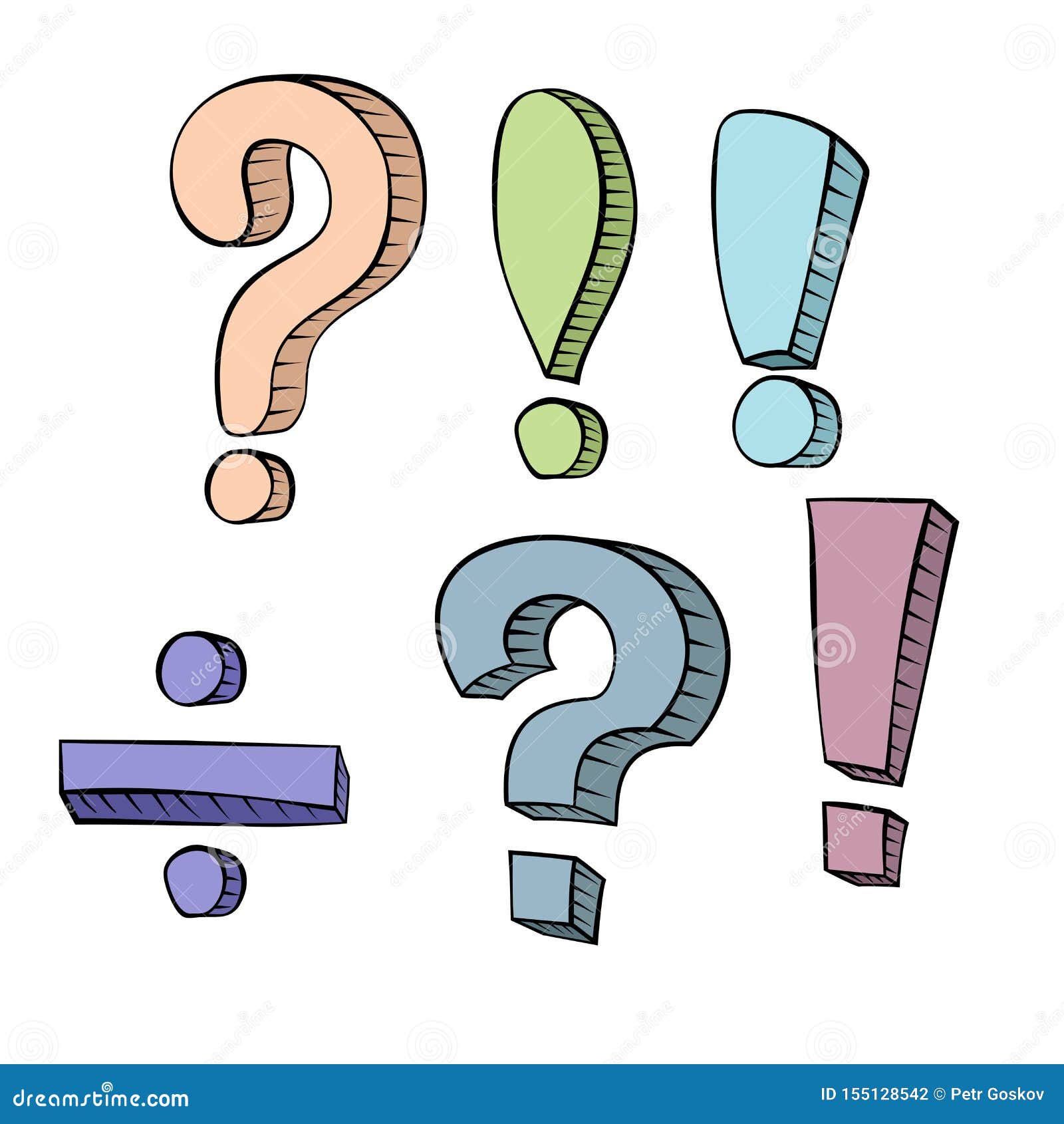 Vector Illustration of Text Marks Stock Vector - Illustration of color ...