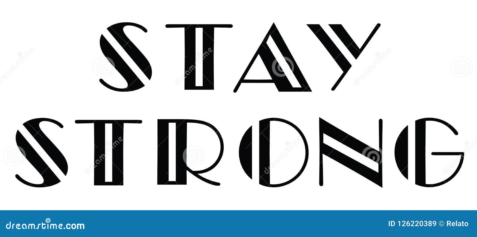 Vector Stay Strong Text Written on White Background. Stock Vector ...
