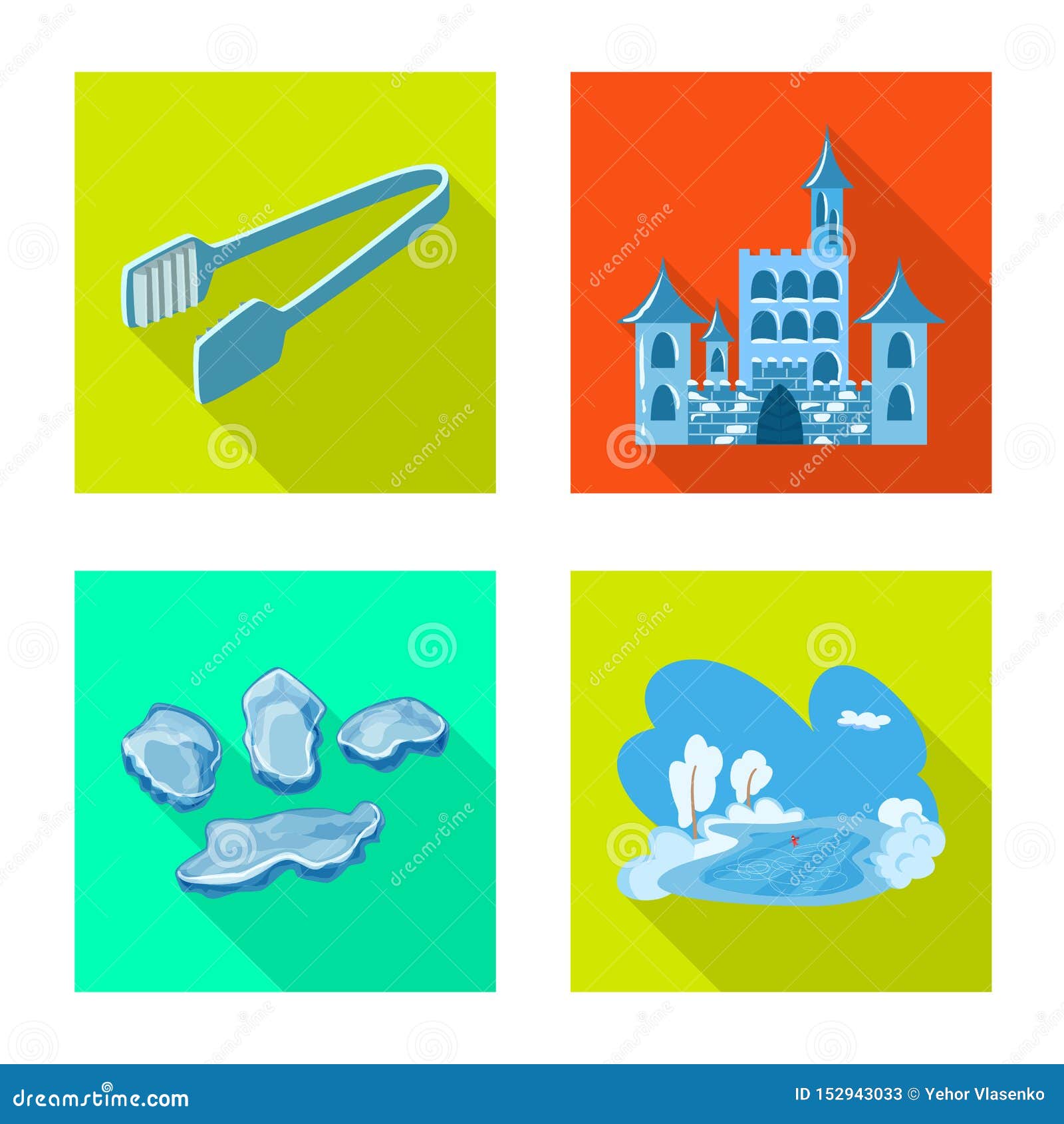 Vector Illustration Of Texture And Frozen Sign Set Of Texture And
