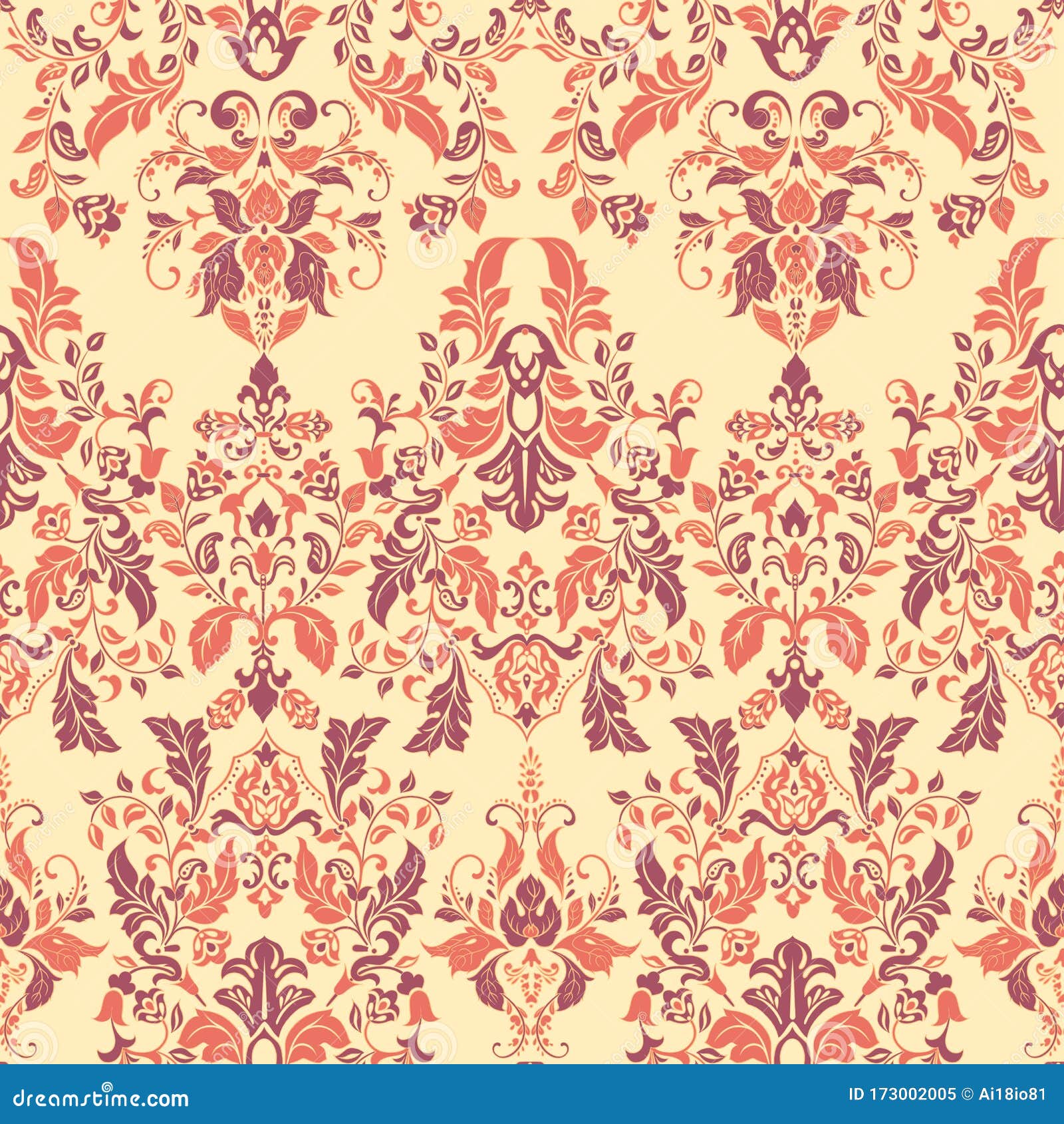Vector Illustration Texture for Wallpapers, Fabric Patterns. Baroque ...