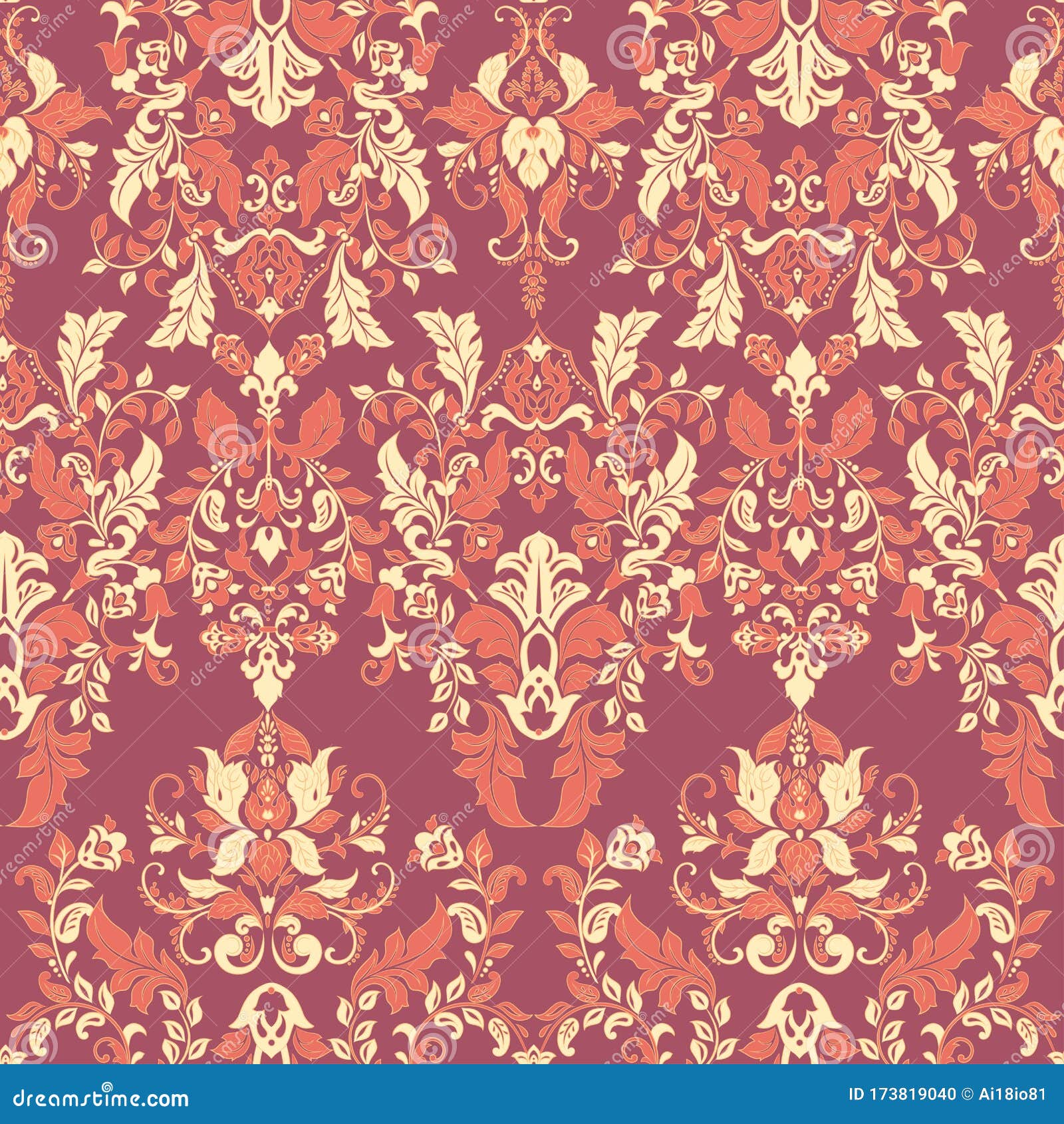 Vector Illustration Texture for Wallpapers, Fabric Patterns. Baroque ...