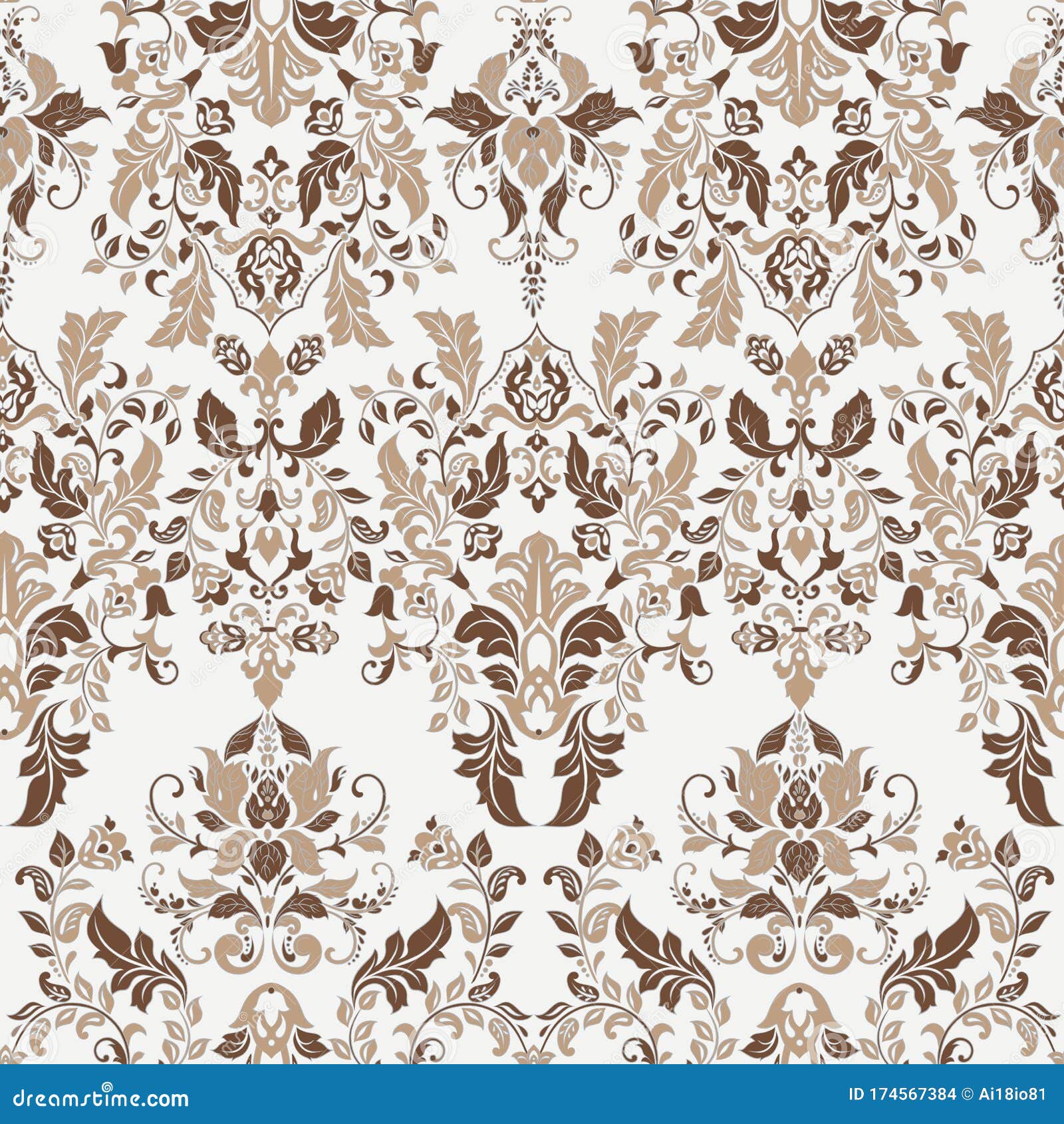 Vector Illustration Texture for Wallpapers, Fabric Patterns. Baroque ...
