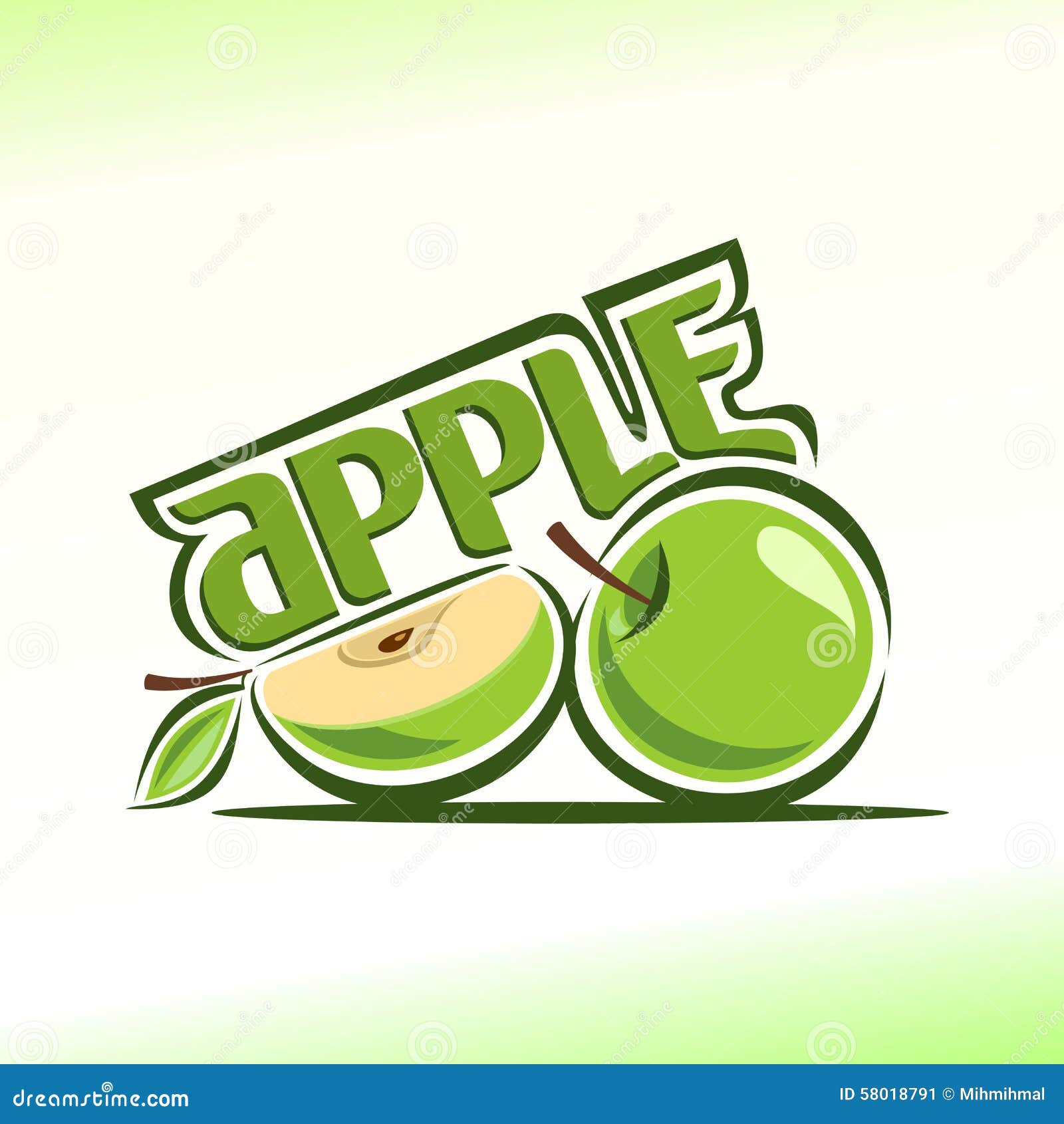 Vector Illustration on the Theme of Apple Stock Vector - Illustration ...