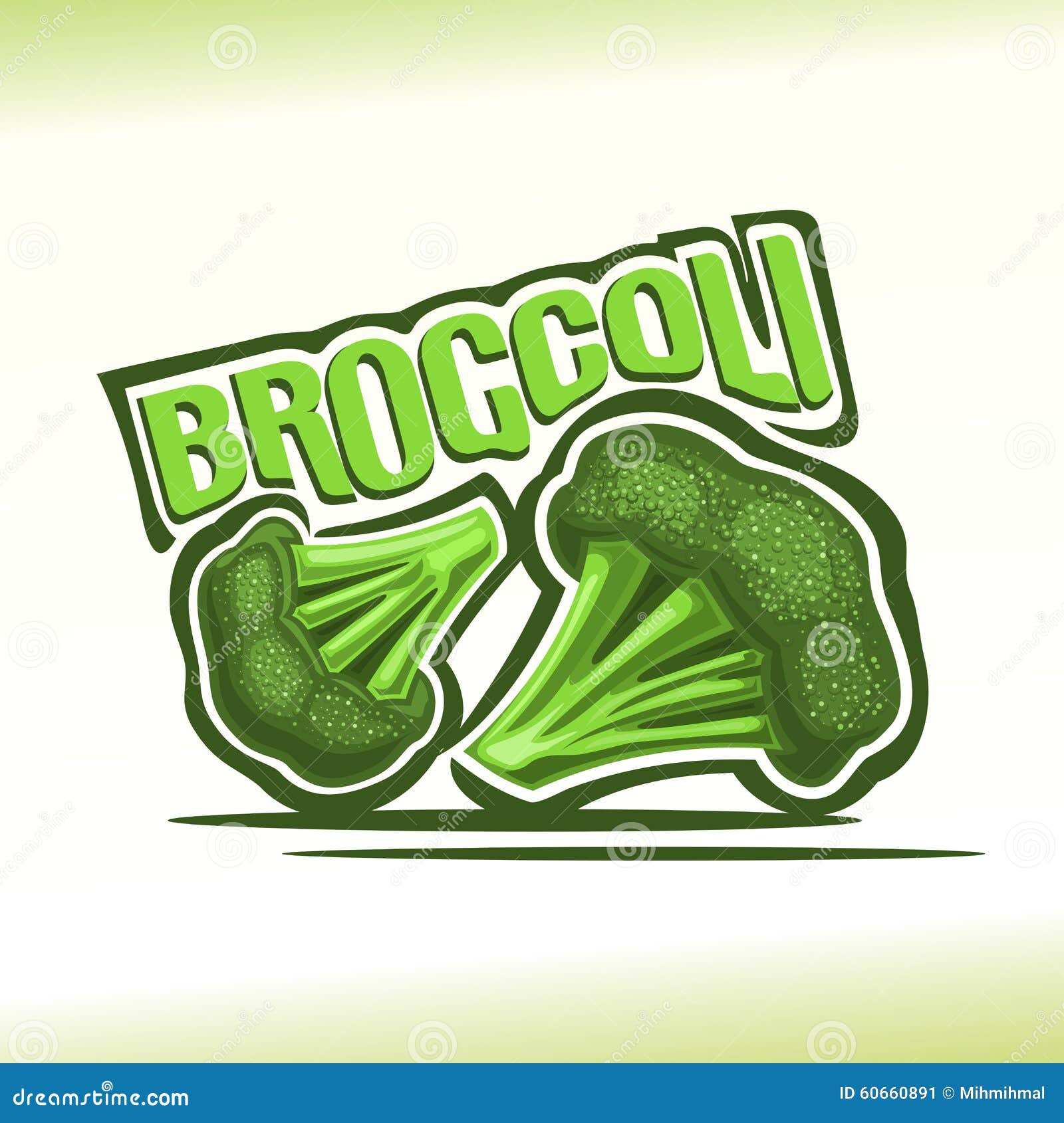 Vector Illustration on the Theme of Broccoli Stock Vector ...