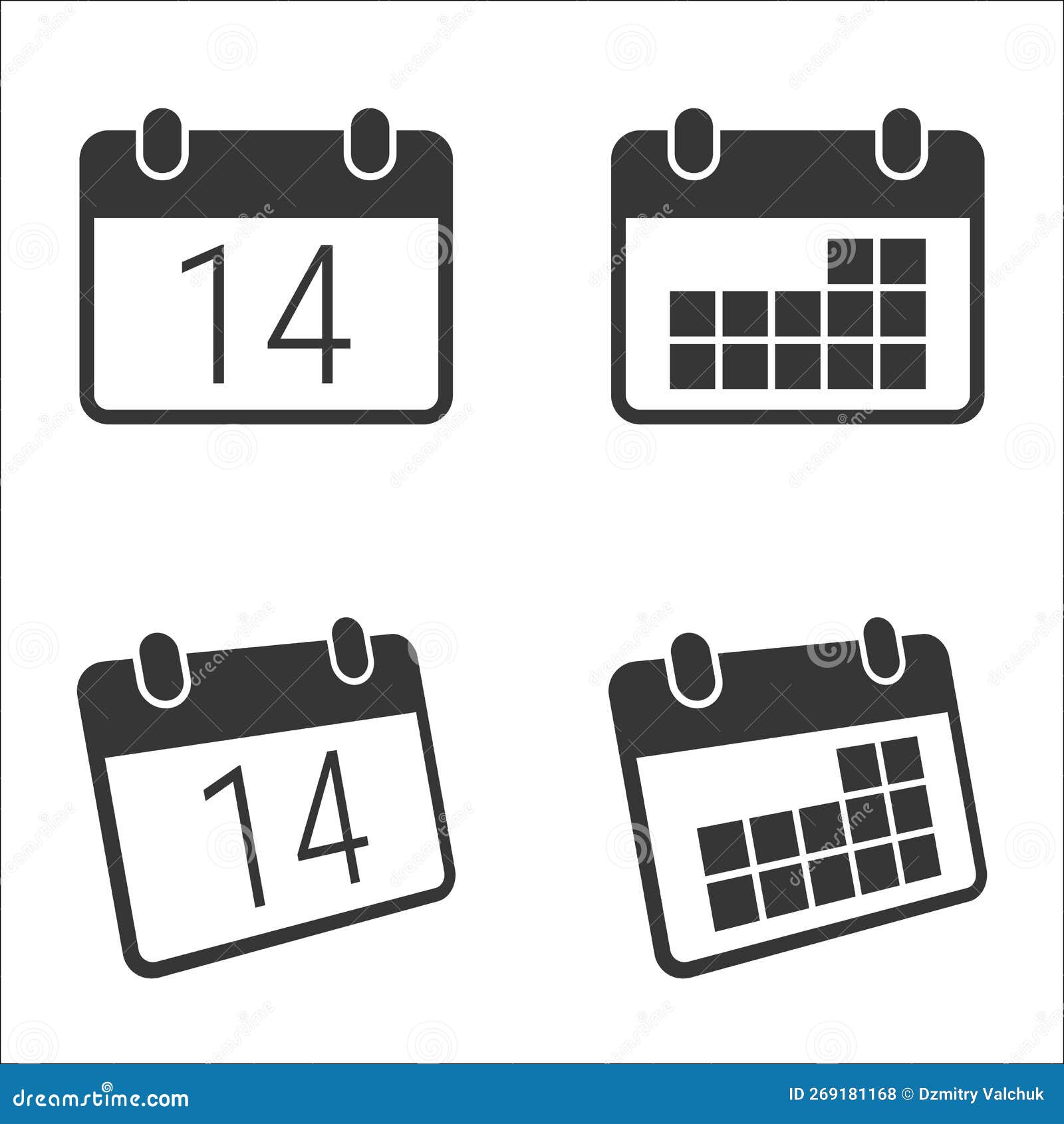 Vector Illustration on the Theme Calendar Stock Vector - Illustration ...