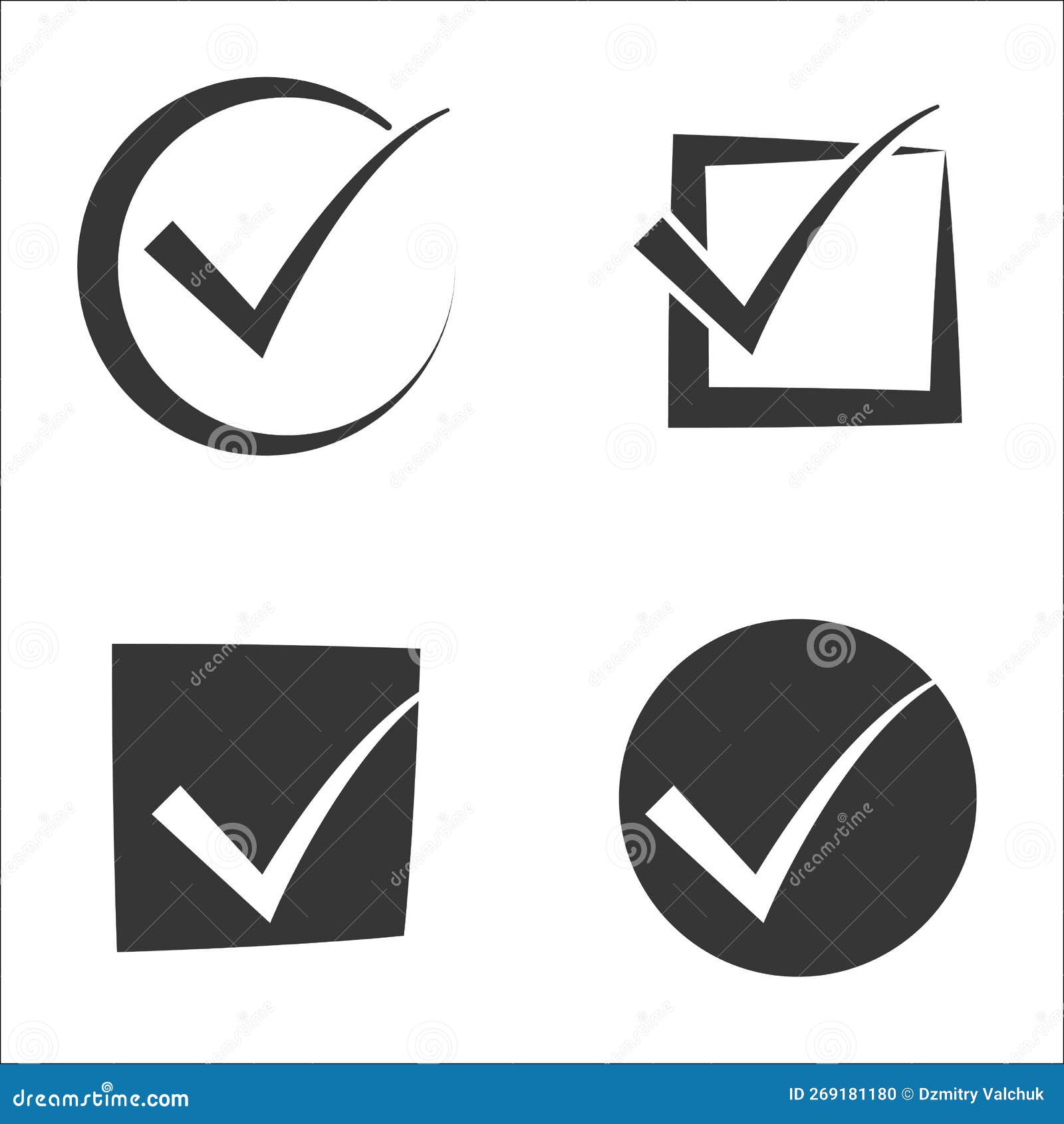 Vector Illustration on the Theme Check Mark Stock Vector - Illustration ...