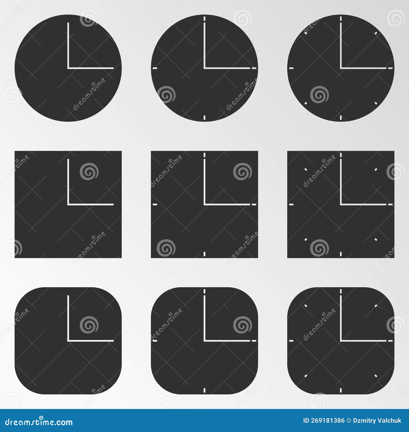 Vector Illustration on the Theme Clock Stock Vector - Illustration of ...