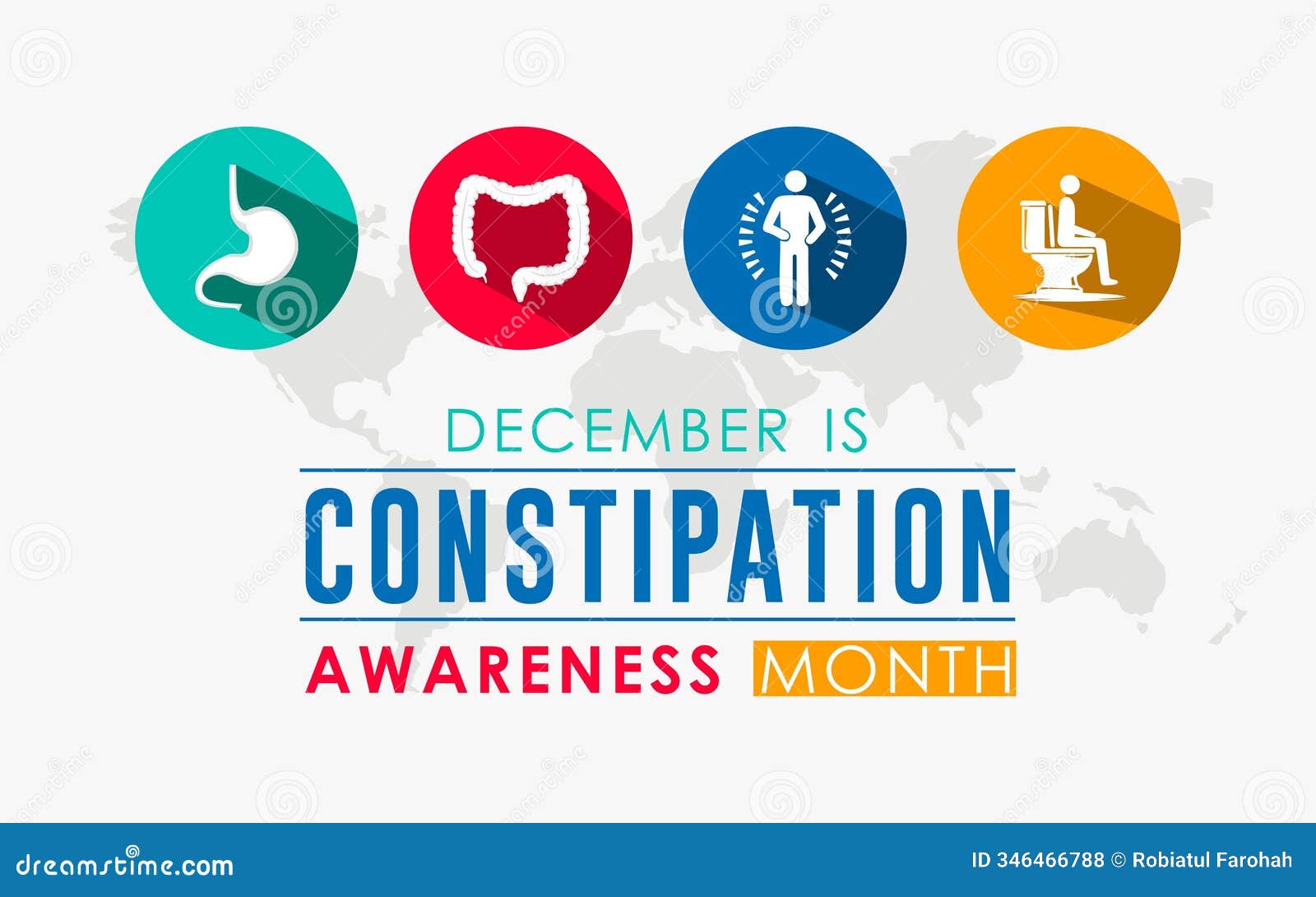 Vector Illustration on the Theme of Constipation Awareness Months ...