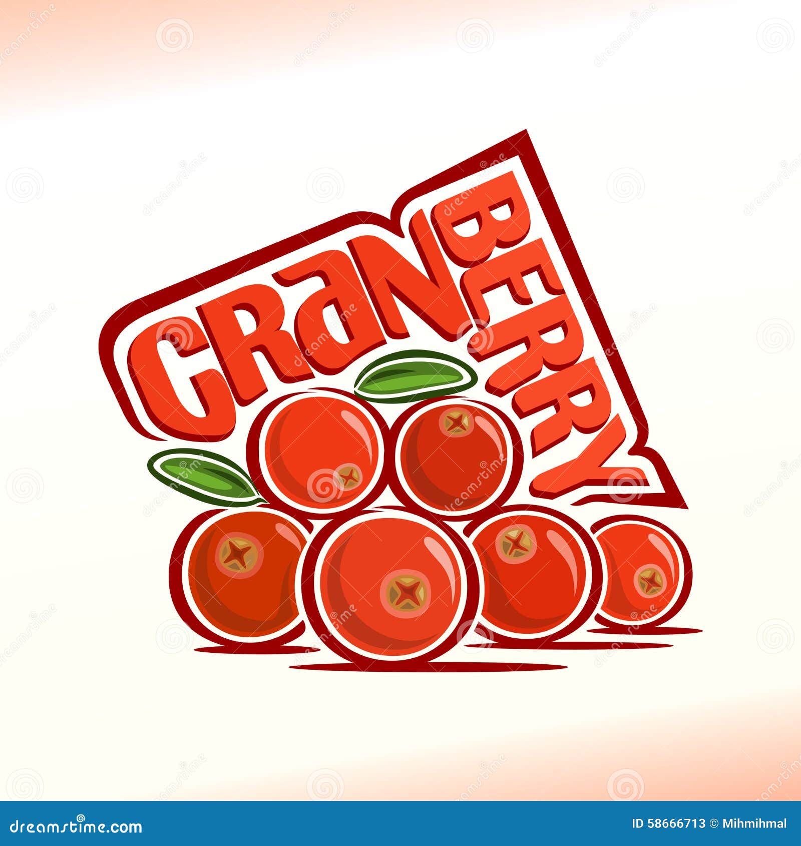 Vector Illustration on the Theme of Cranberry Stock Vector ...
