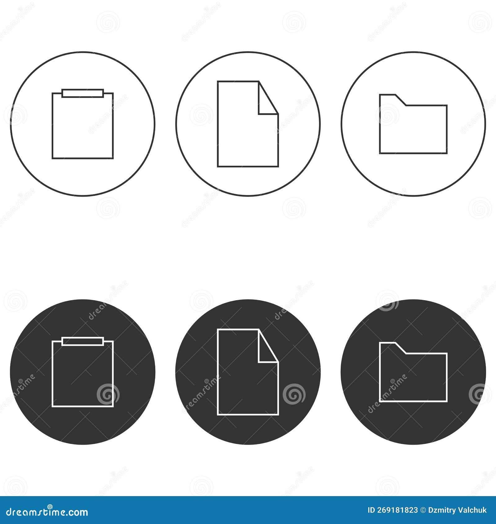 Vector Illustration on the Theme Document Stock Vector - Illustration ...