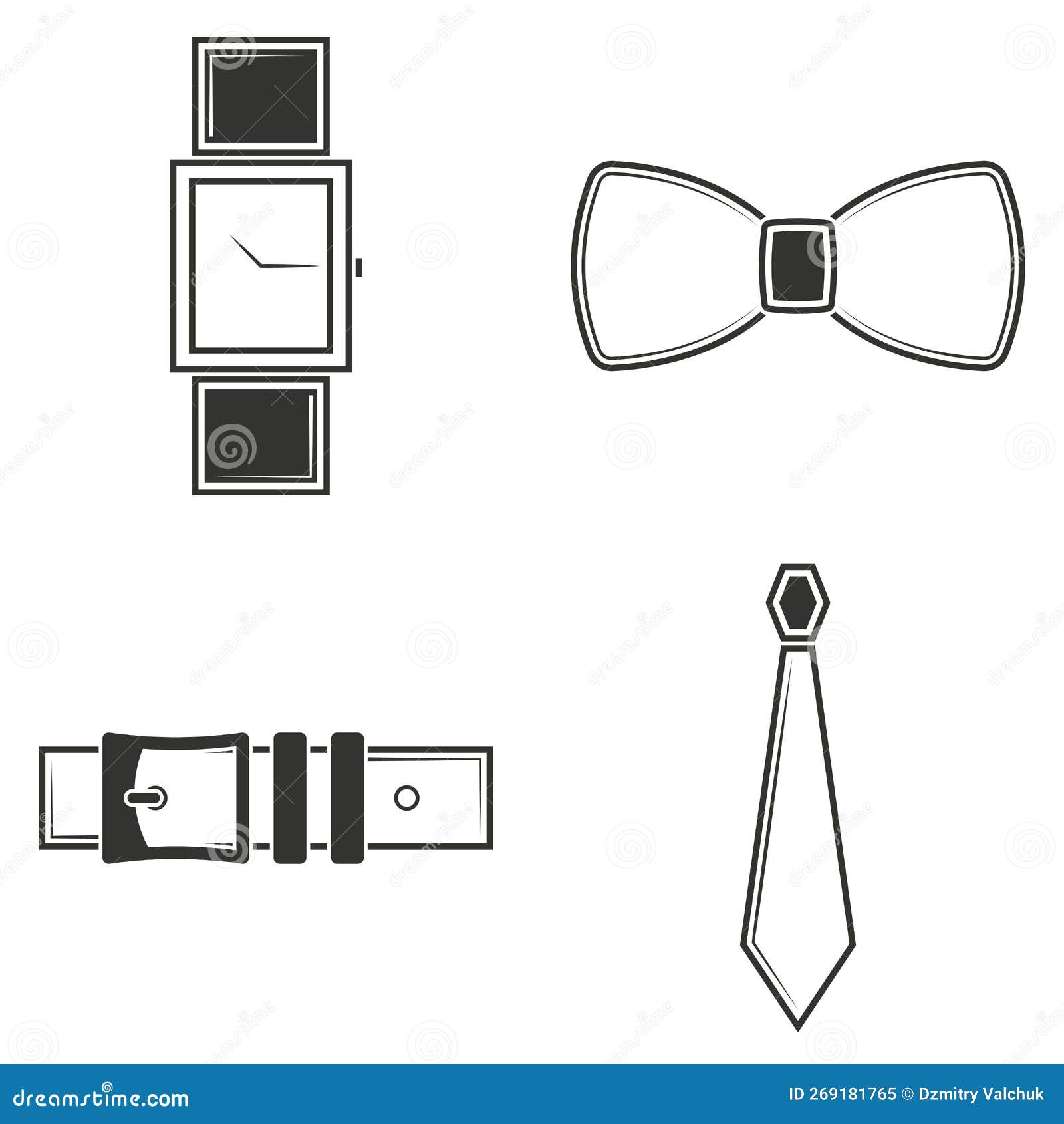 Vector Illustration on the Theme Fashion Accessories Stock Vector ...