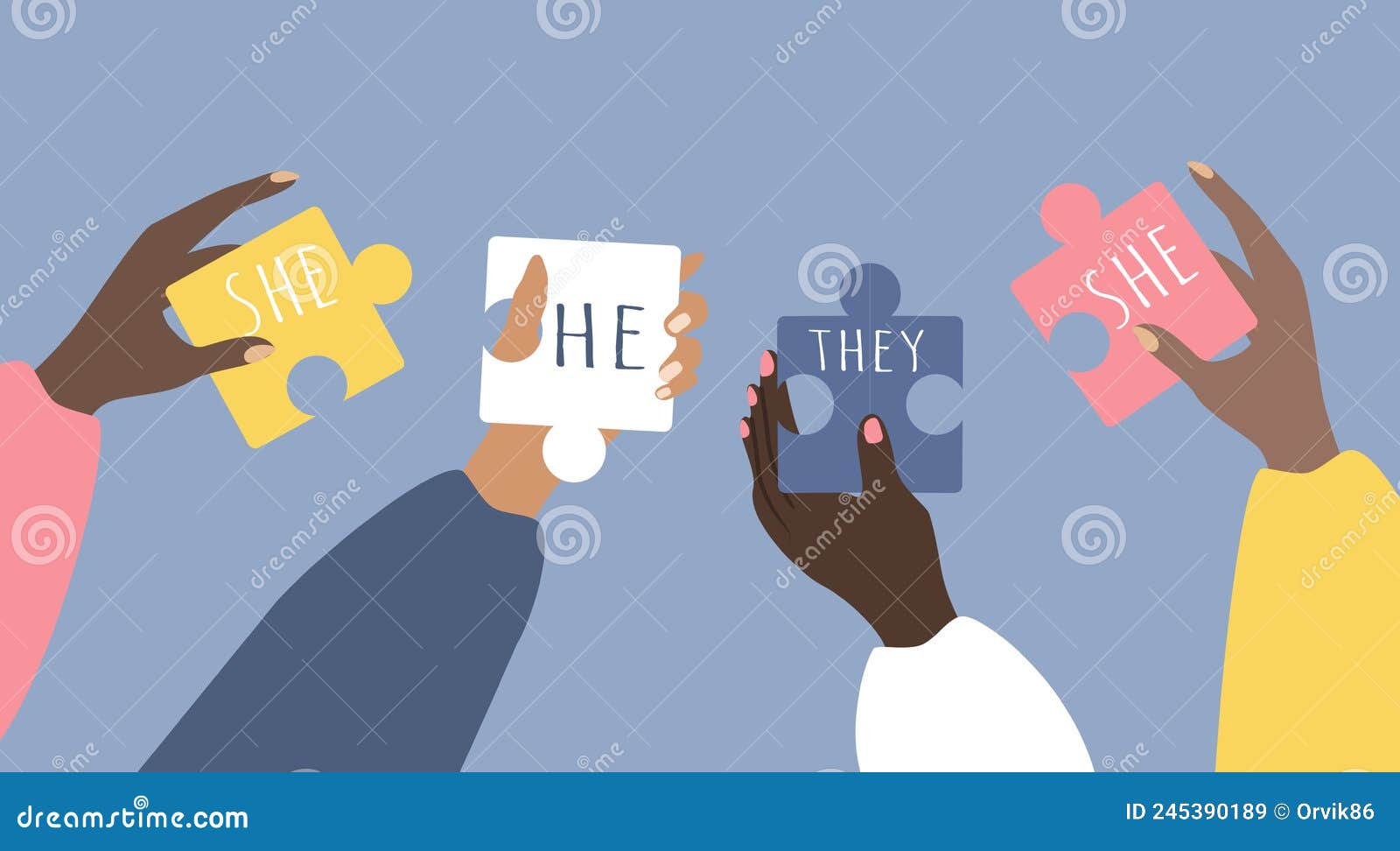 Illustration on the Theme of Gender Diversity, People with Non-binary ...