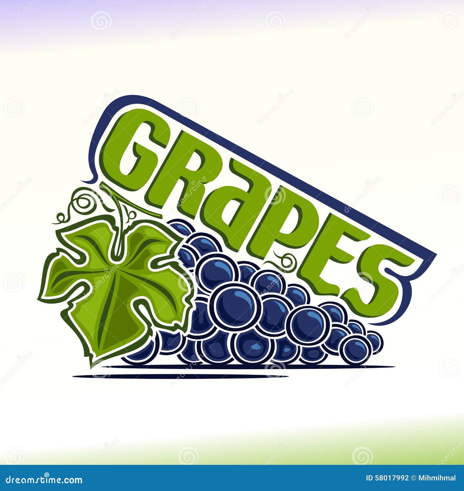Vector Illustration on the Theme of Grapes Stock Vector - Illustration ...