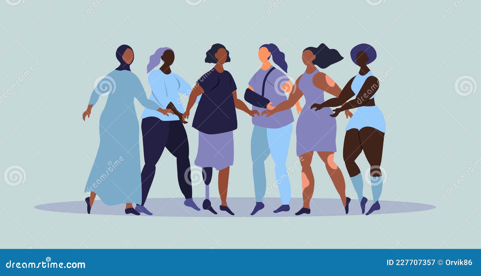 Vector Illustration on the Theme of Inclusiveness, Body Positive ...
