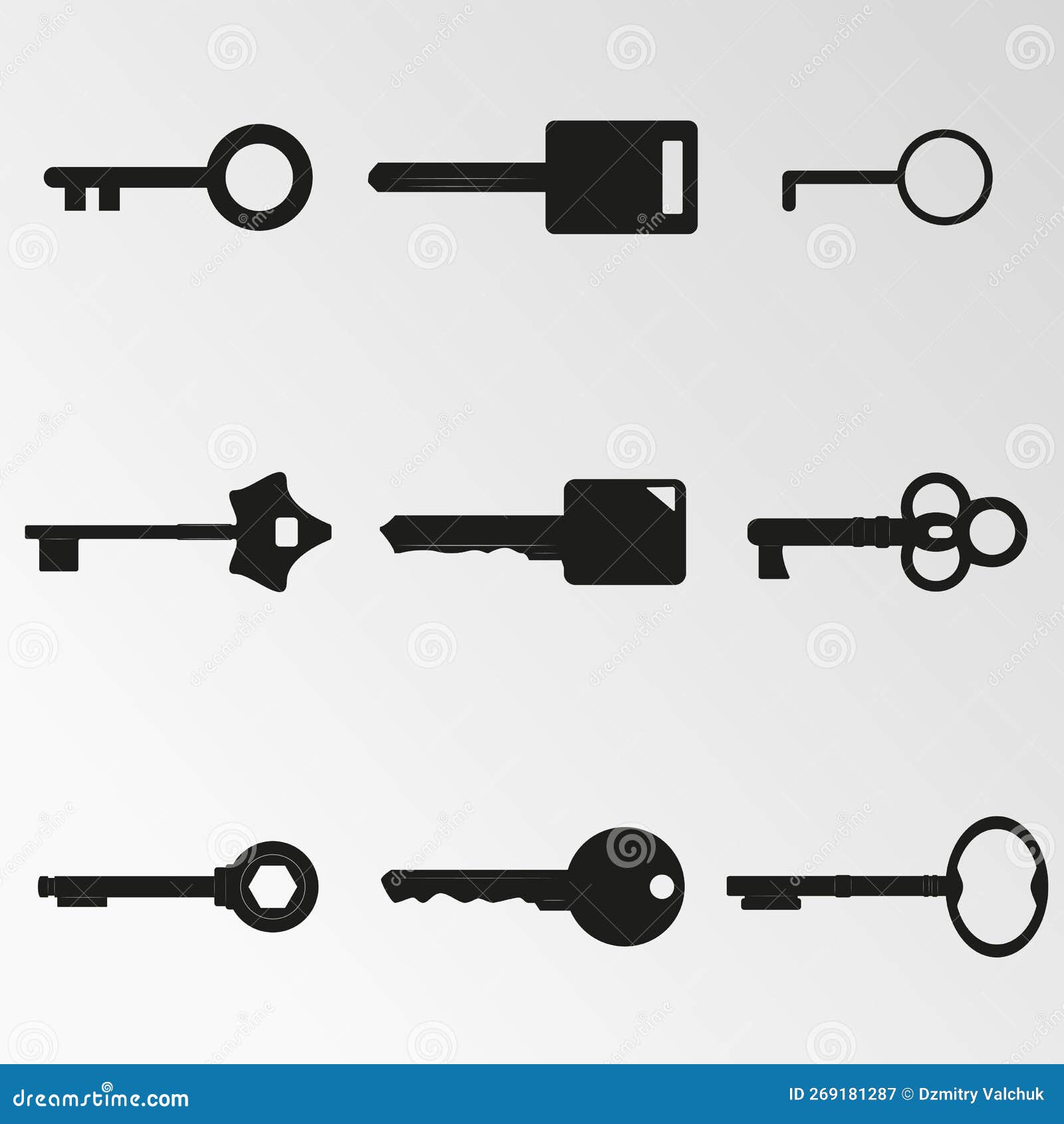 Vector Illustration on the Theme the Keys Stock Vector - Illustration ...