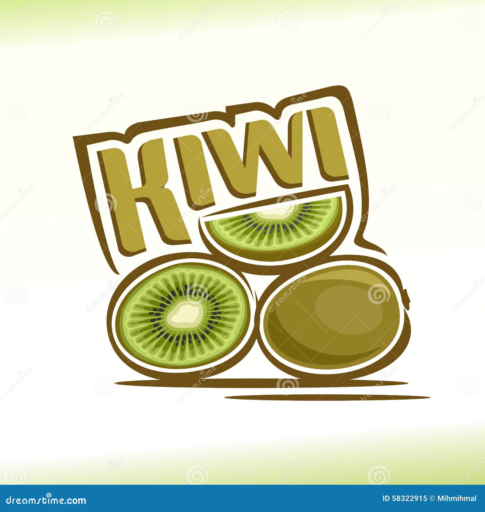Vector Illustration on the Theme of Kiwi Stock Vector - Illustration of ...